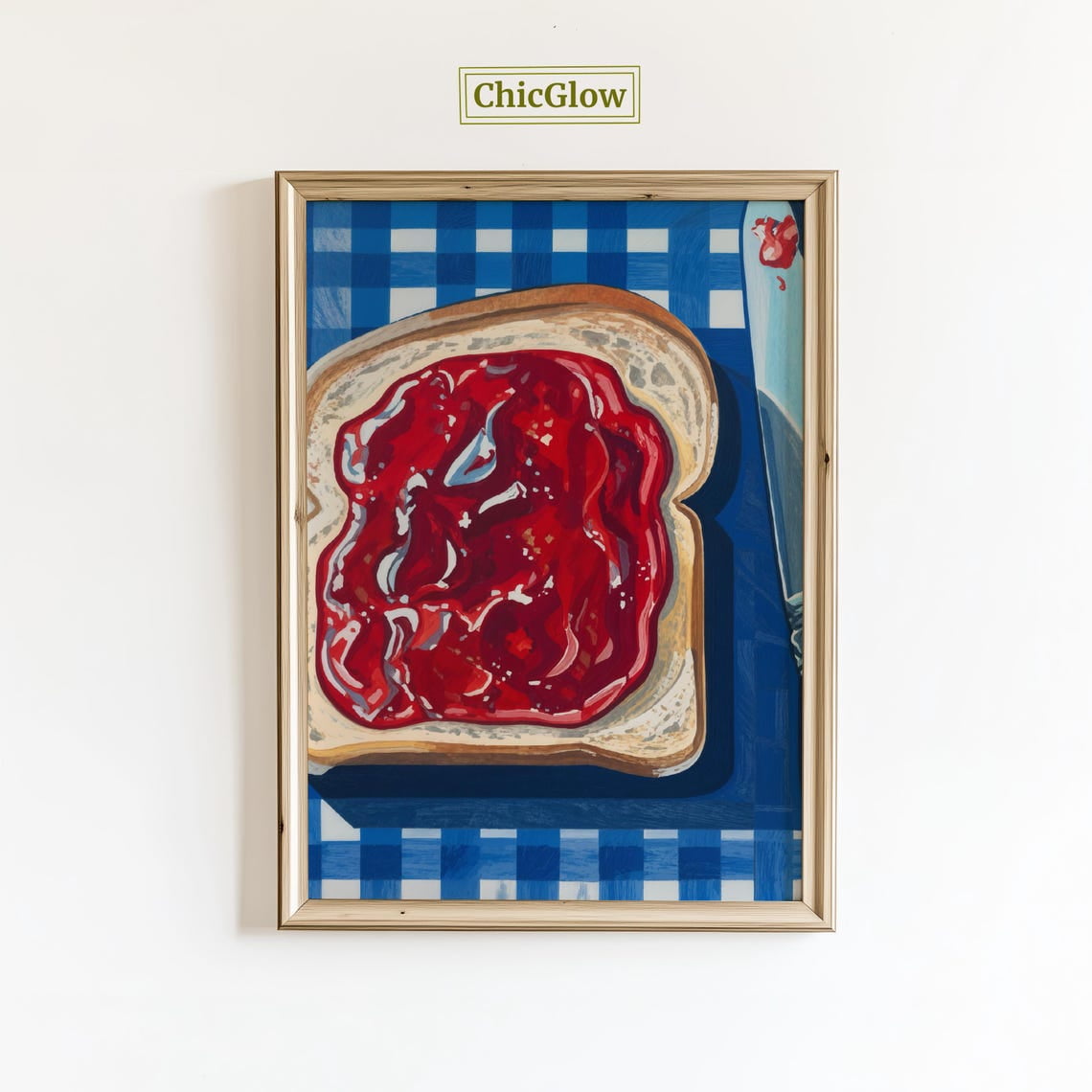 Jam Toast Wall Art – Retro Breakfast Pop Art Poster, Colorful Kitchen ...
