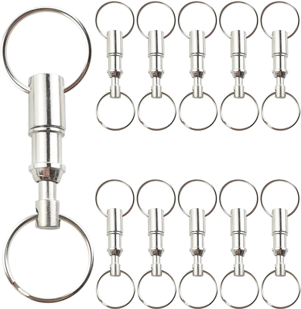 JamY Home 11PCS Quick Release Keychain Detachable Pull Apart Key Rings ...