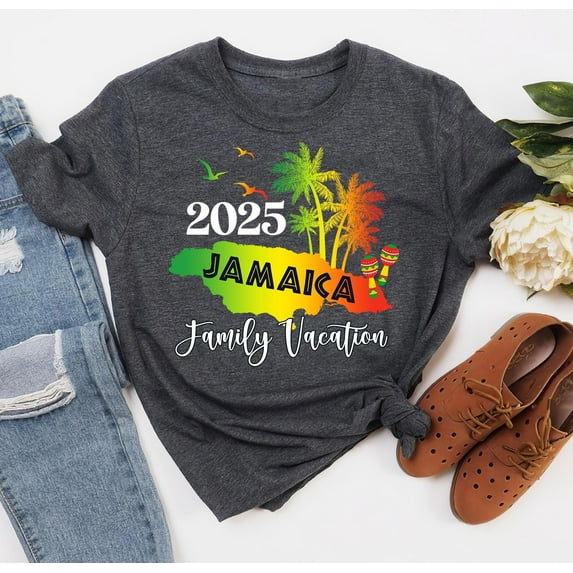 Jamaica 2025 Family Vacation Tee, Jamaica Trip T-Shirt, Matching ...