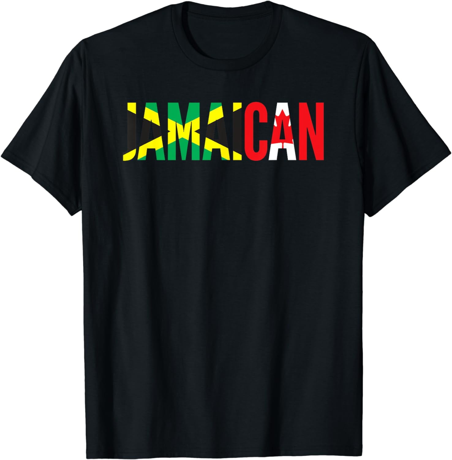 Jamaica Canada Flag Theme for Half Canadian Jamaican Roots T-Shirt ...