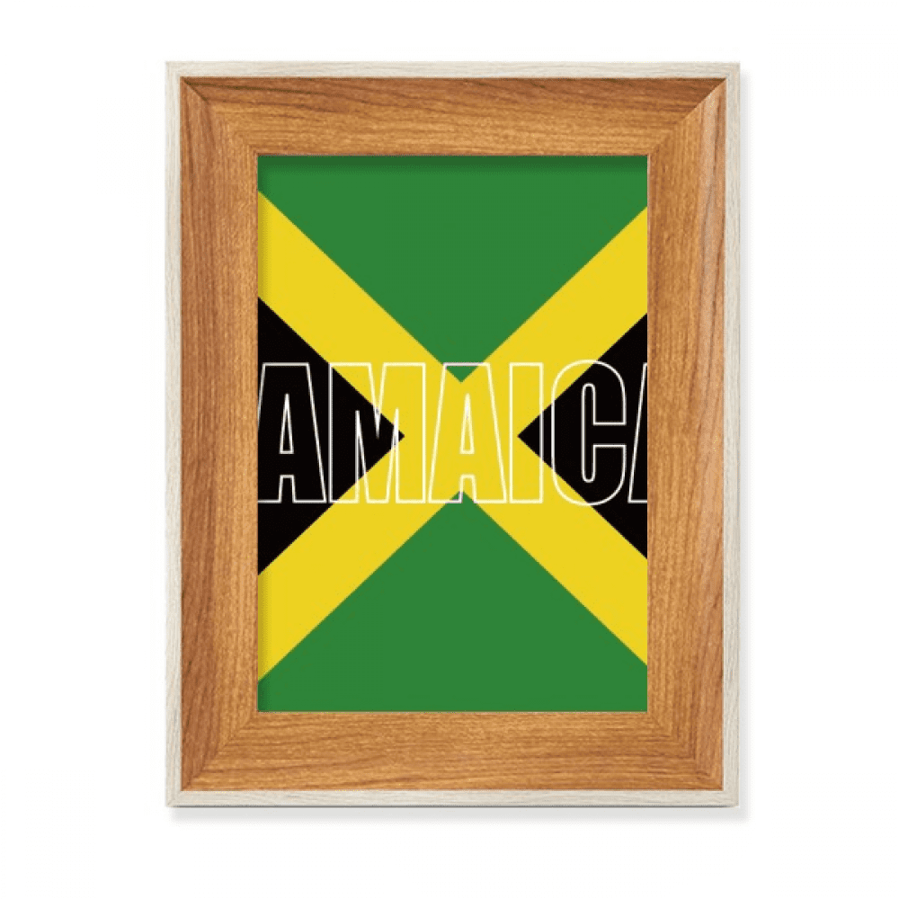 Jamaica Country Flag Name Desktop Wooden Photo Frame Display Picture ...