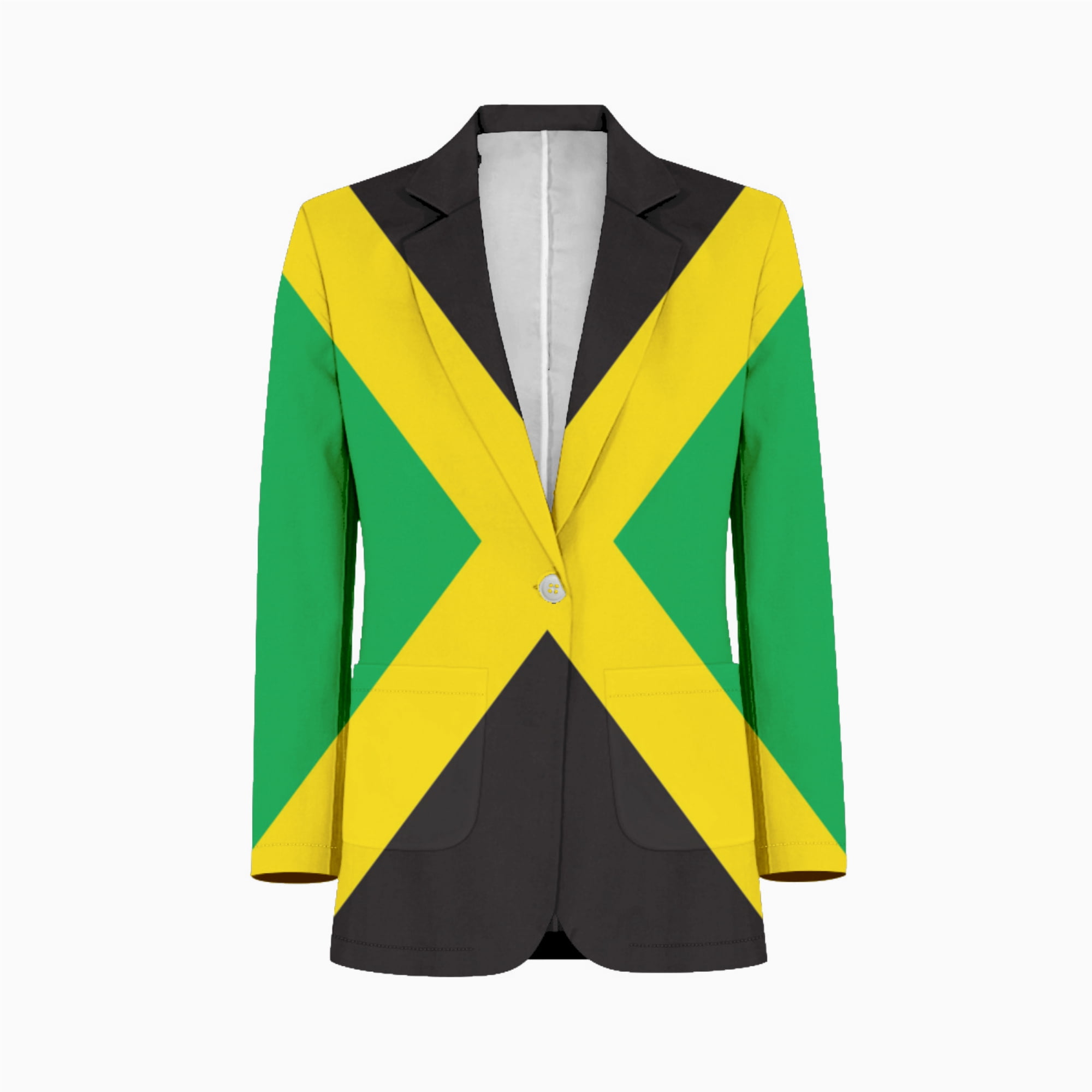 Jamaica Flag (2) Mens Suits Shawl Collar Slim Fit Suit Mens Groom ...