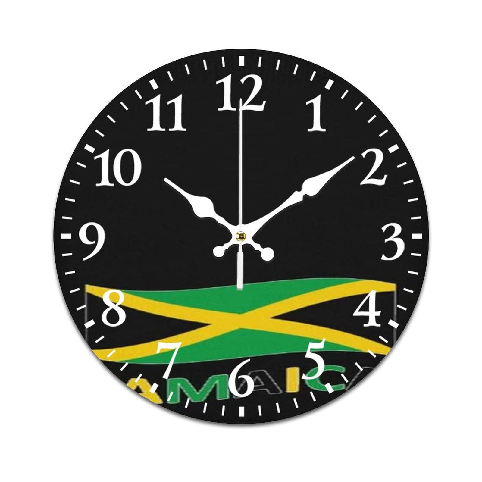 Jamaica Flag Jamaica Logo Wall Clock Modern Design Clocks Wall Hanging ...