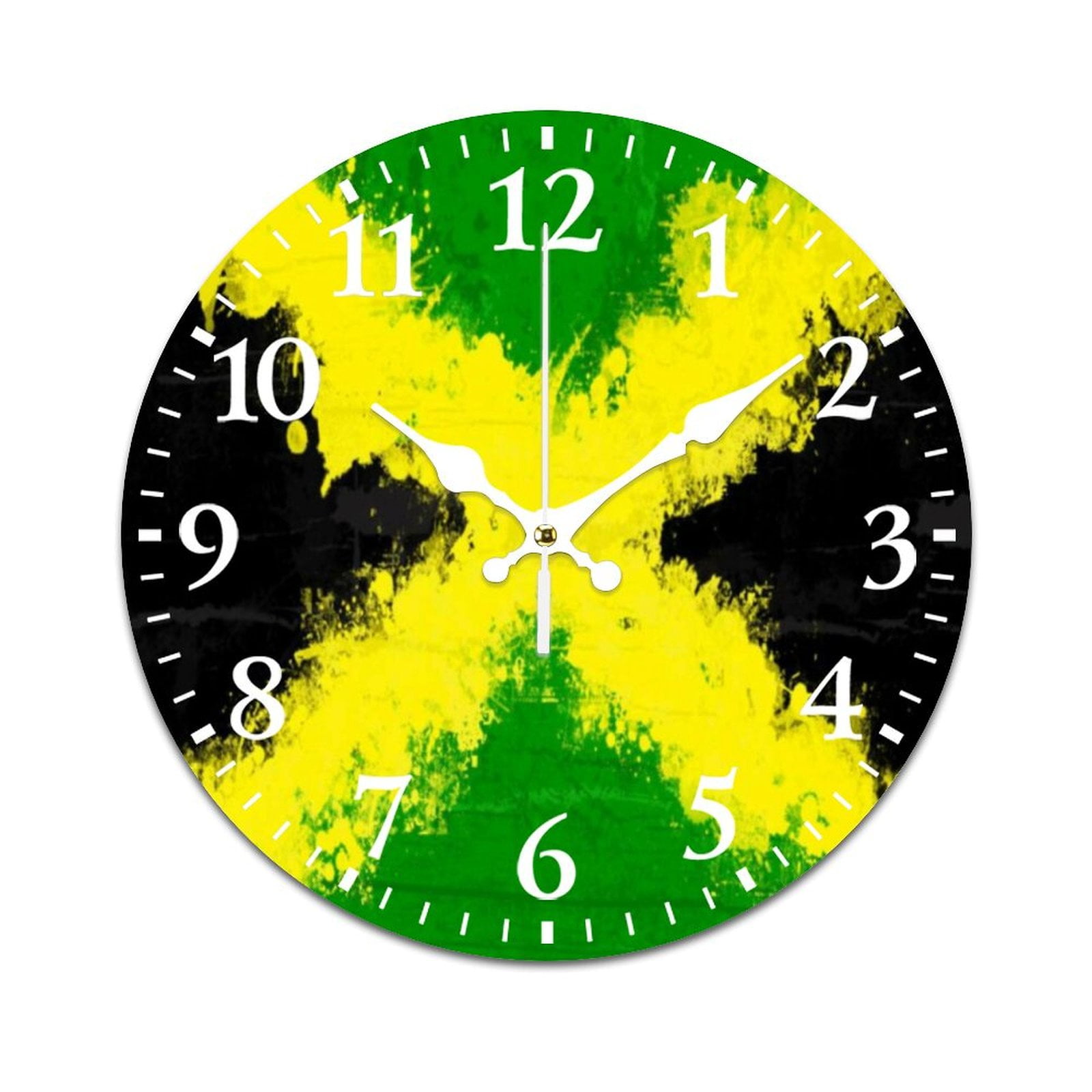 Jamaica Flag, Jamaican Flag Wall Clock Modern Design Clocks Wall ...