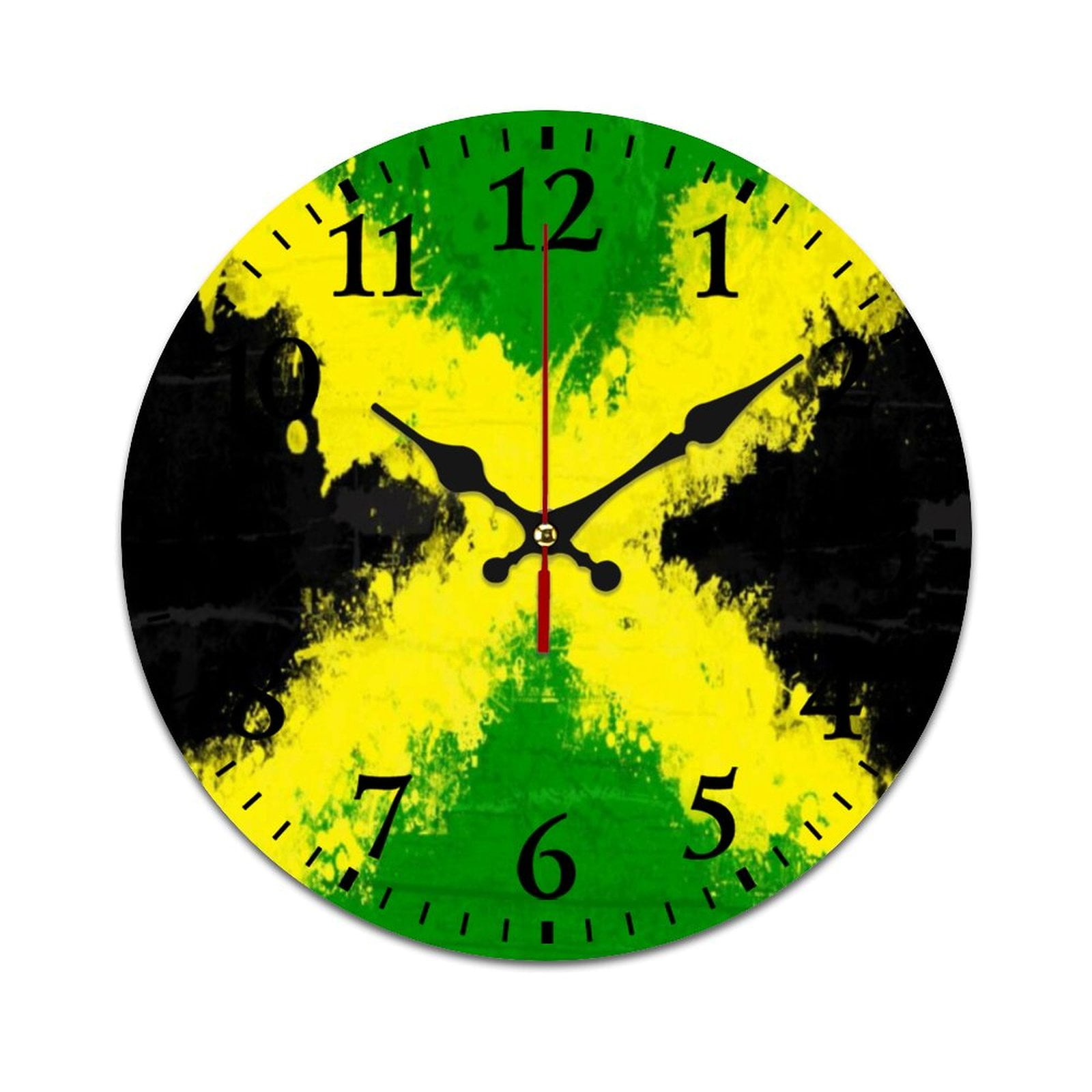 Jamaica Flag, Jamaican Flag Wall Clock Modern Design Clocks Wall ...