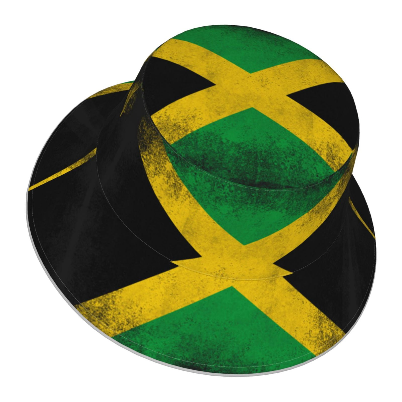 Jamaica Flag Jamaican Print Bucket Hat With Reflective Stripe For Men ...