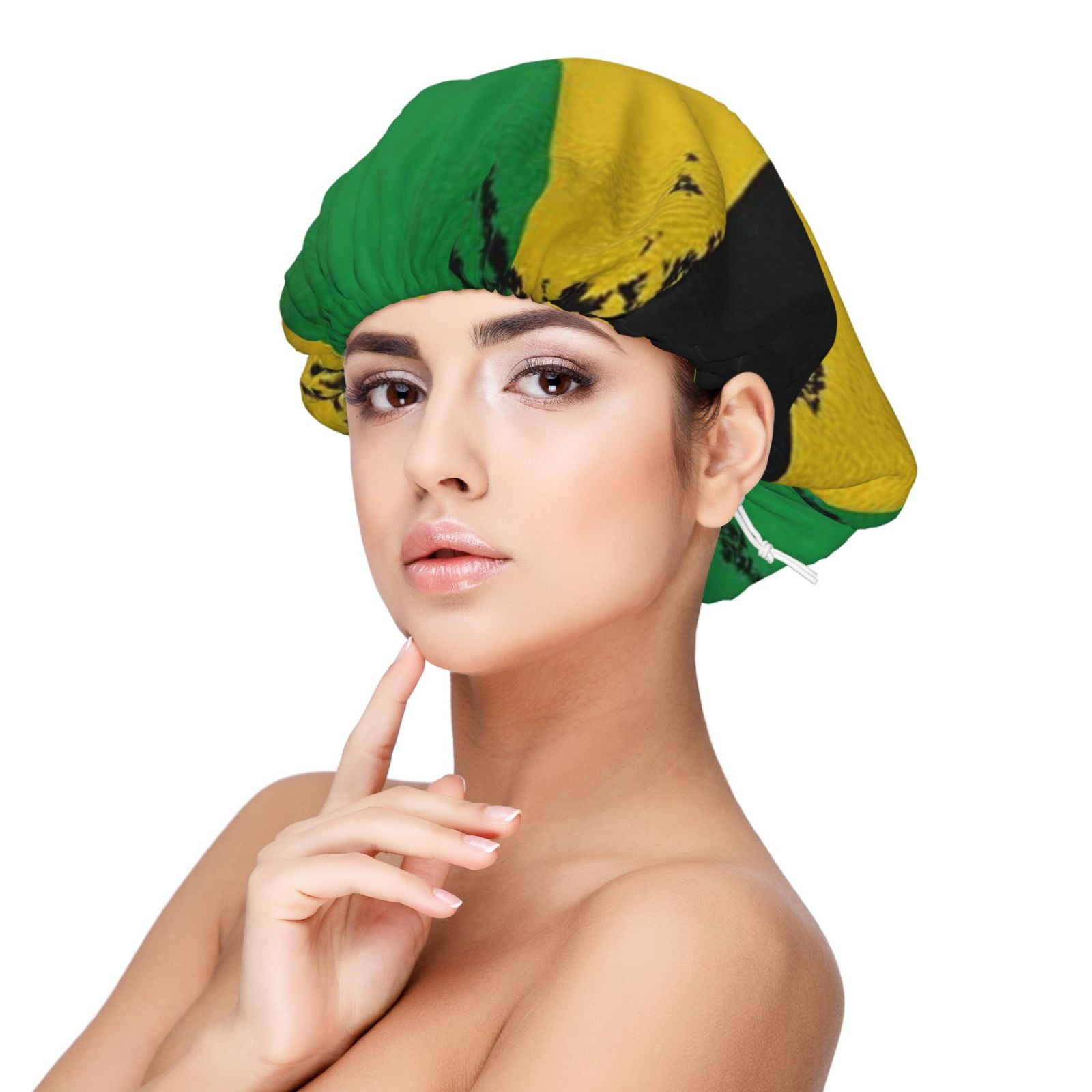Jamaica Flag Jamaican Sleep Cap Satin Bonnet Sleeping Hat Soft Elastic ...