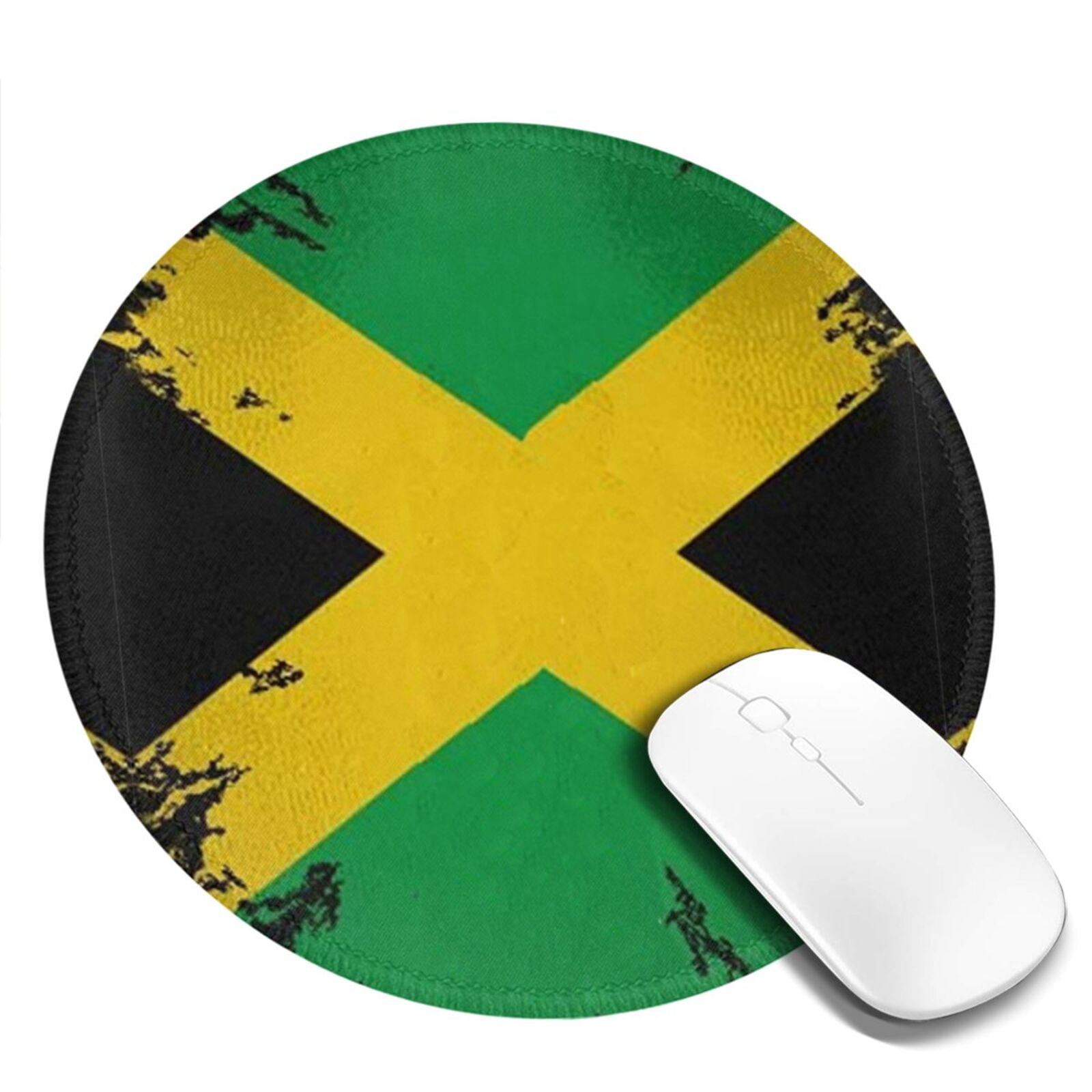 Jamaica Flag Jamaican Small Round MousePad for Wireless Computer Laptop ...