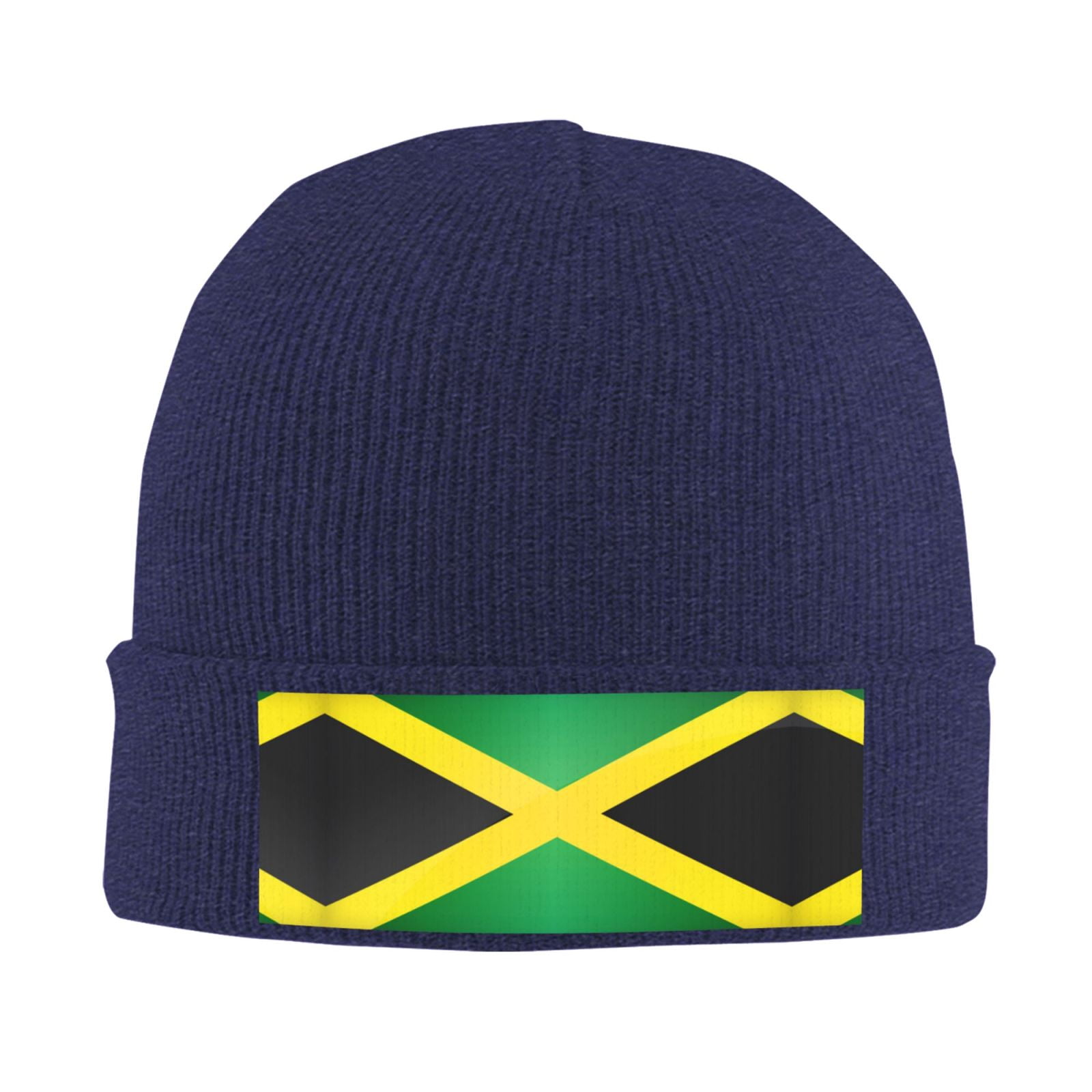 Jamaica Flag Pattern Winter Beanie Hats for Men Women Warm Cozy Knitted ...