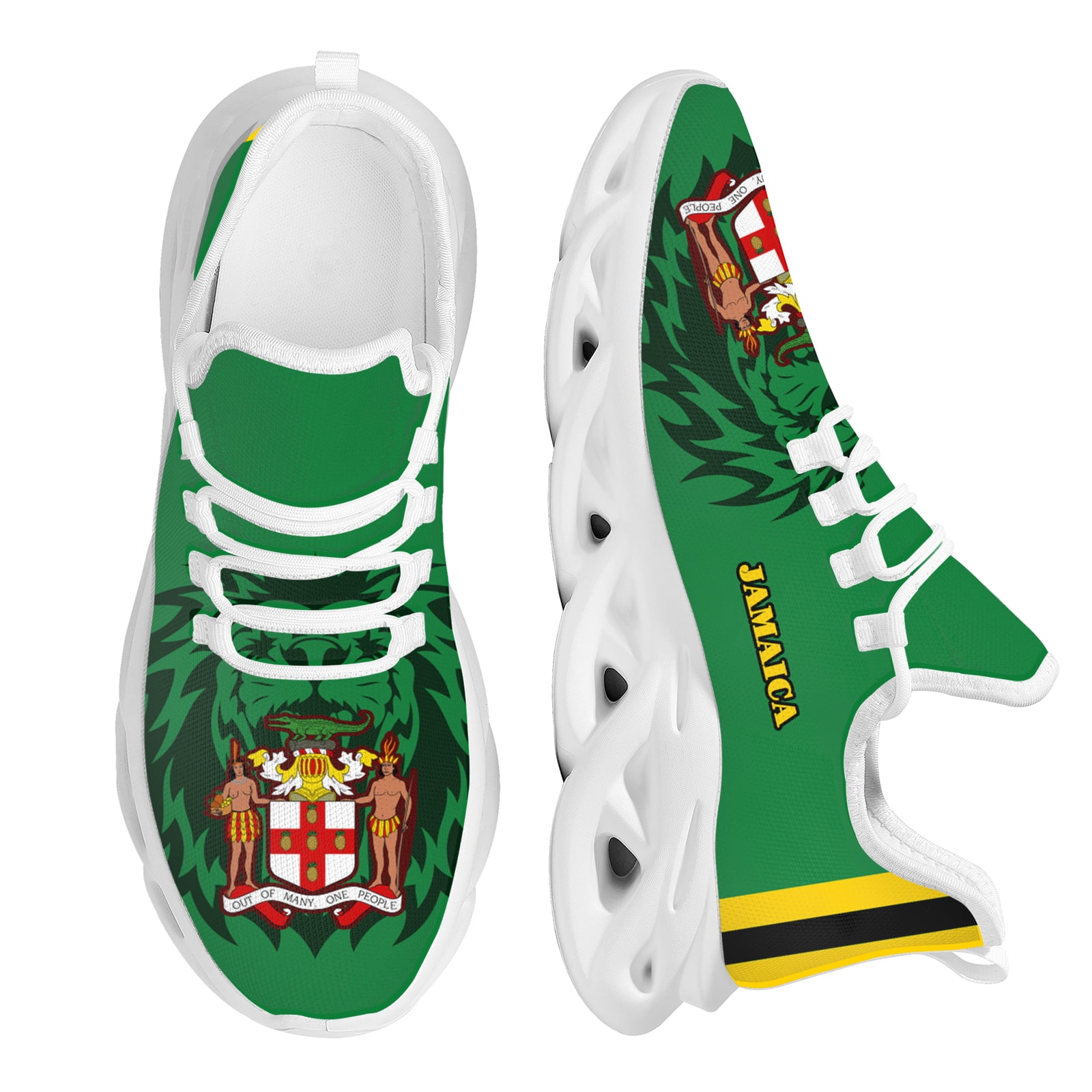 Jamaica Flag Print Women's Mesh Swing Sneakers Rasta Rastafari Lion ...