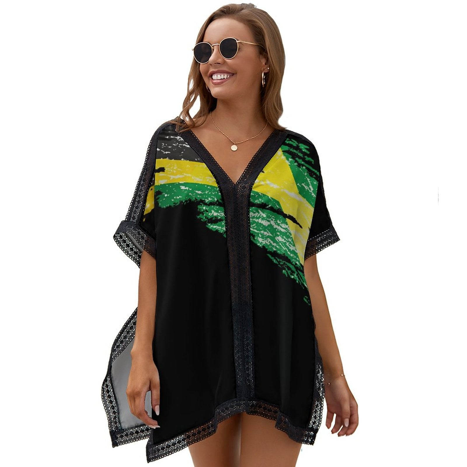 Jamaica Flag Women's Swimsuit Coverup Summer Beach Cover Up Bathing ...