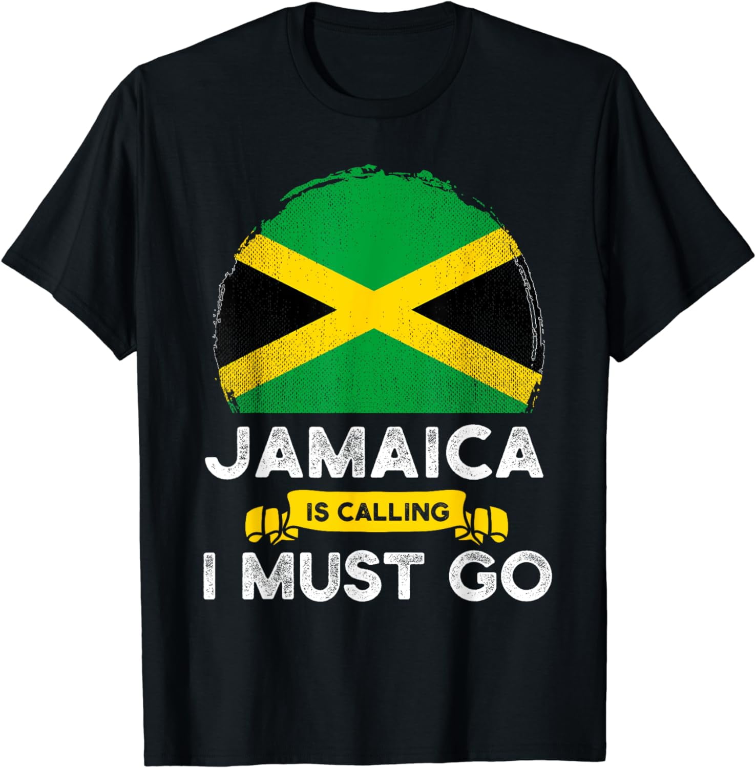 Jamaica Is Calling I Must Go Jamaican Heritage Roots Flag Cotton T ...