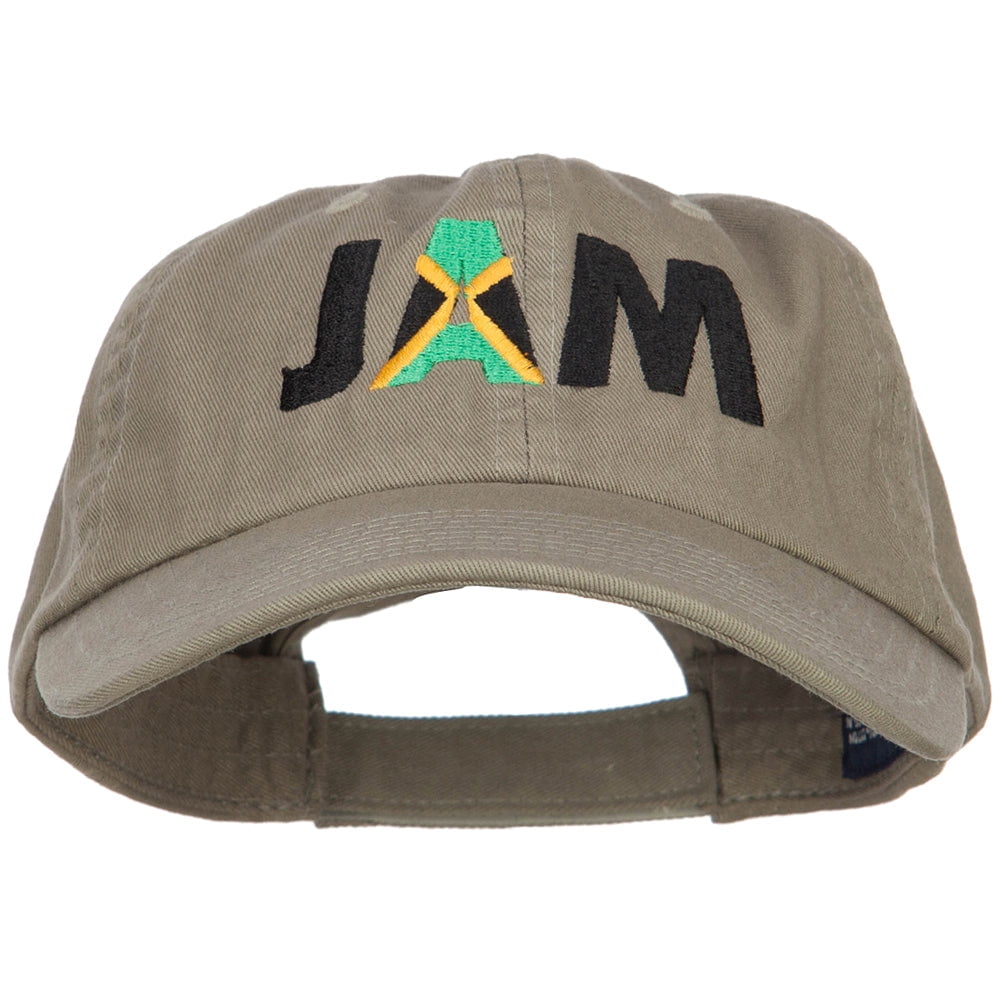 Jamaica JAM Flag Embroidered Low Profile Cap - Olive OSFM - Walmart.com