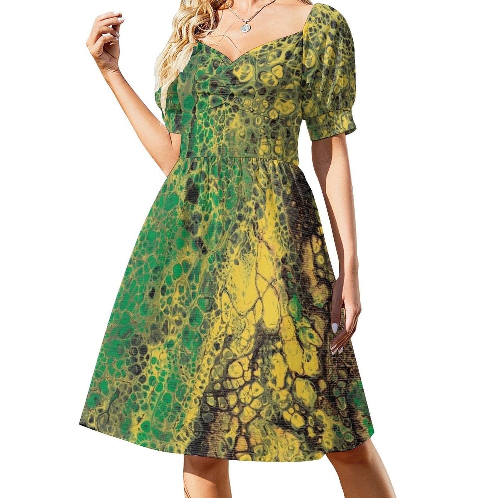 Jamaica Jamaica Acrylic Pour Sleeveless Dress elegant chic wedding ...