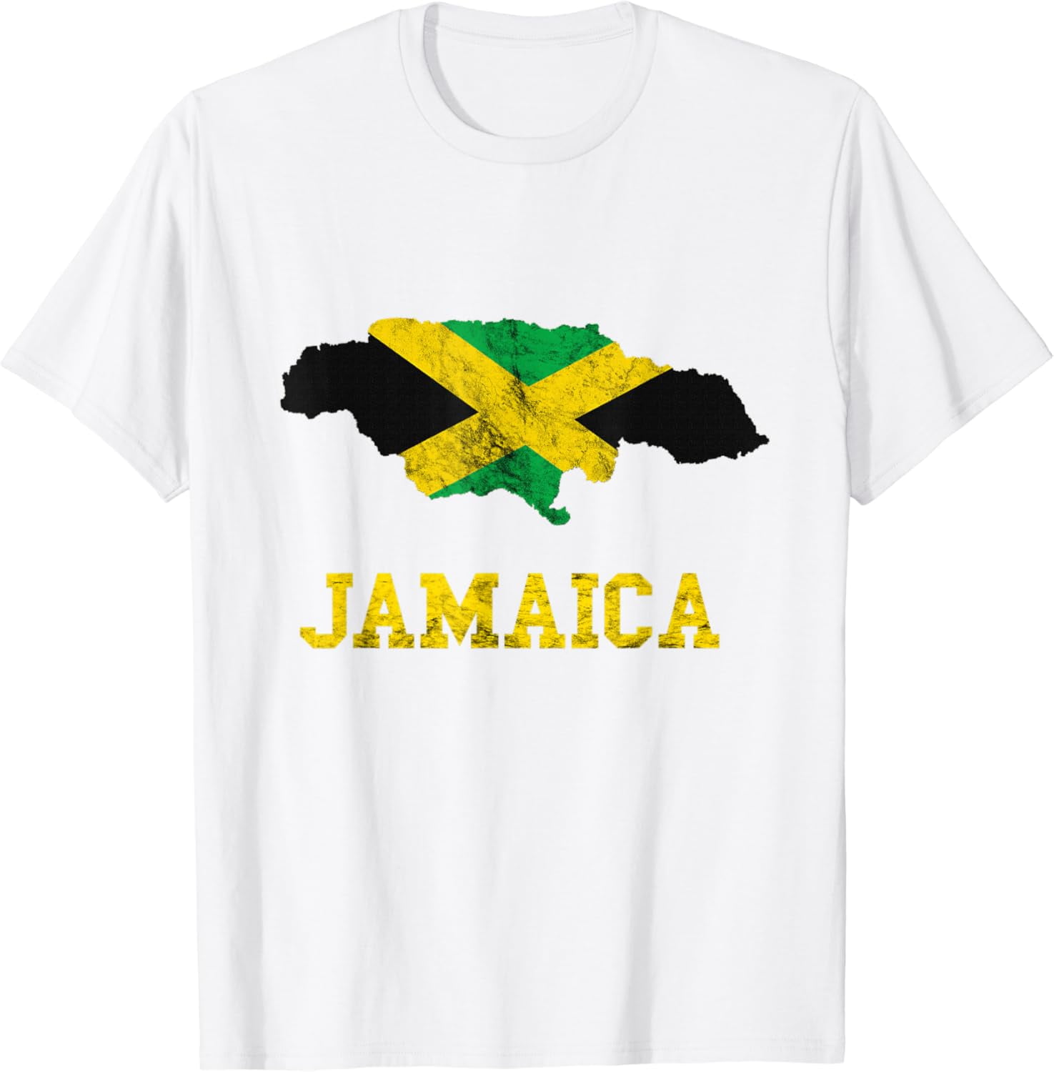 Jamaica Map Jamaican Flag Caribbean Trip Jamaica Roots T-Shirt ...
