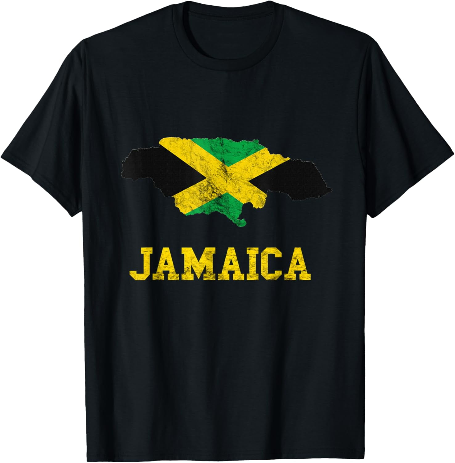Jamaica Map Jamaican Flag Caribbean Trip Jamaica Roots T-Shirt ...