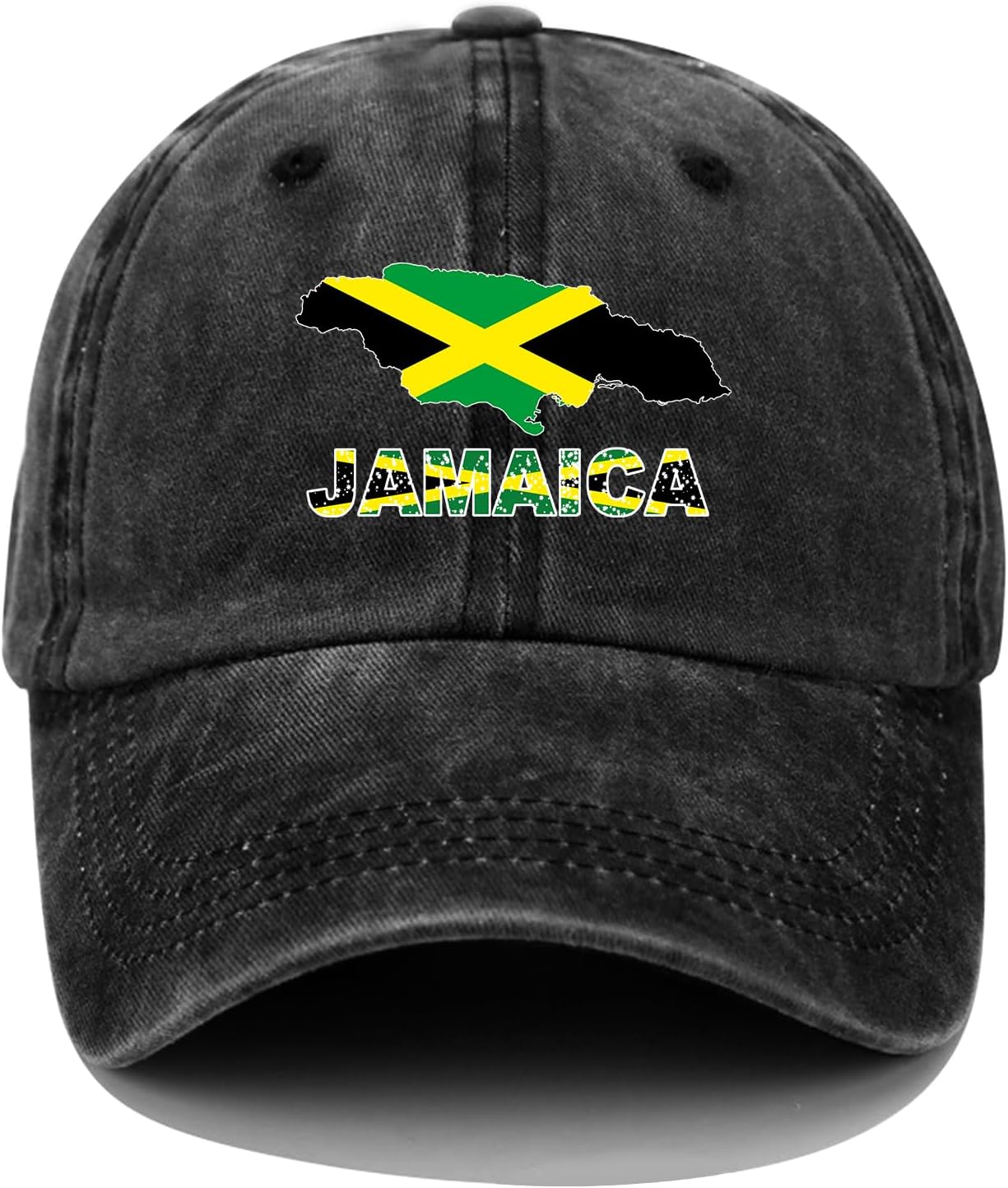 Jamaica Map Print Washed Baseball Cap Jamaica Map Flags Baseball Hat ...
