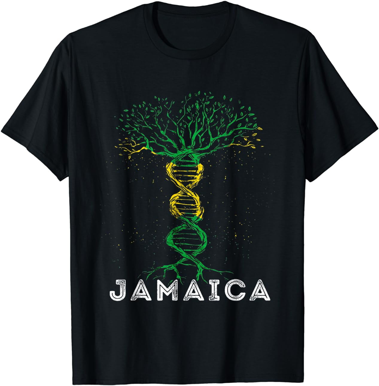 Jamaica Old Tree Jamaican Roots Heritage Flag Roots Cotton T-Shirt ...