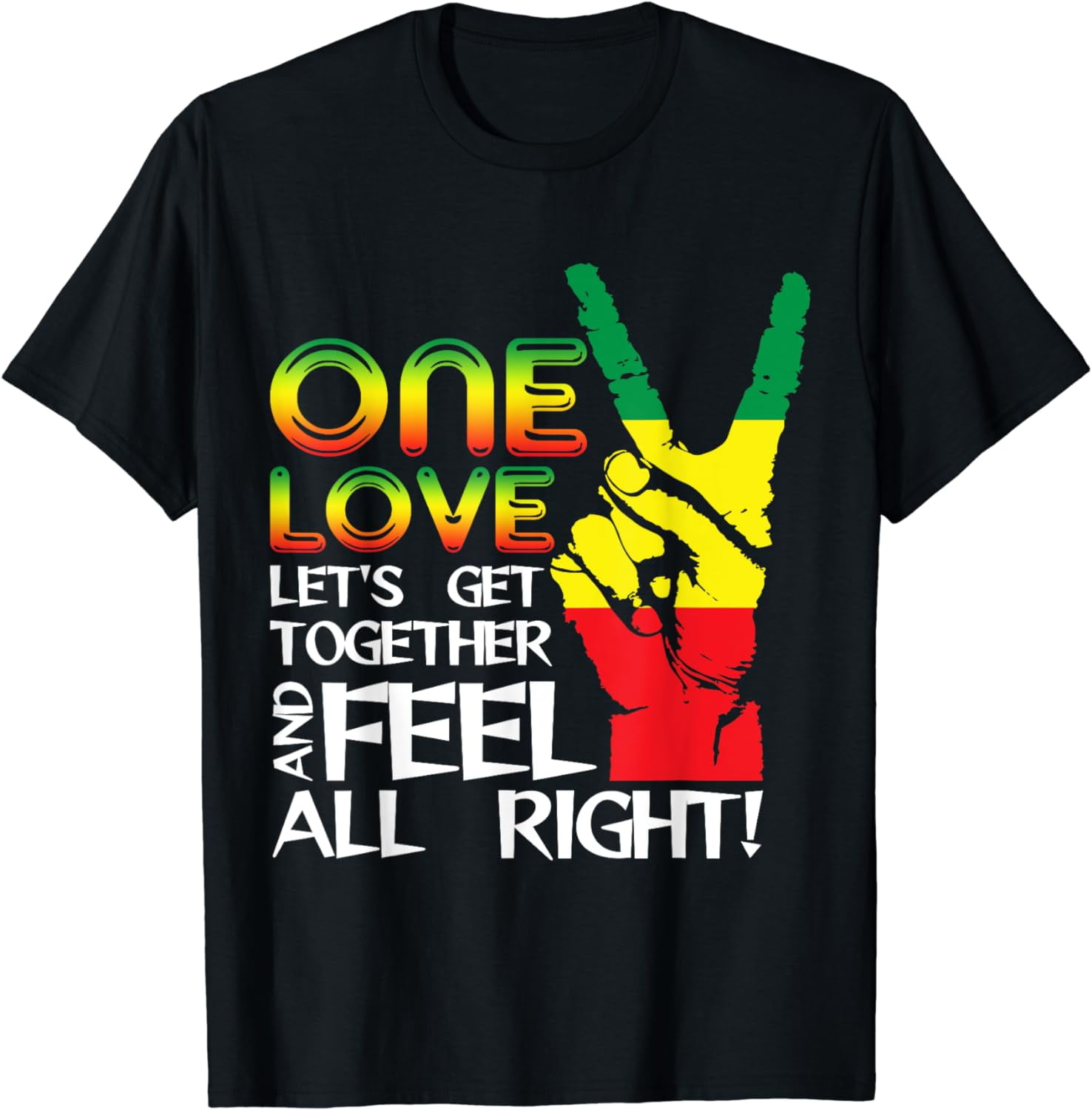 Jamaica One Love Reggae Caribbean Music Pride Flag T-Shirt - Walmart.com