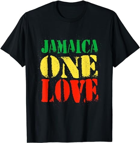 Jamaica One Love T-Shirt Rasta Flag Colors Reggae Tee Shirt - Walmart.com