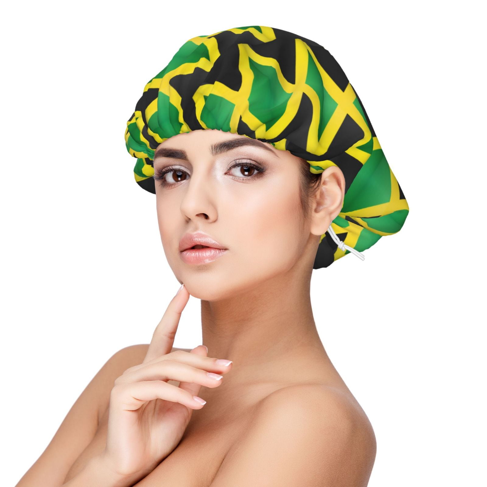 Jamaica Sleep Cap Satin Bonnet Sleeping Hat Soft Elastic Night Hair ...