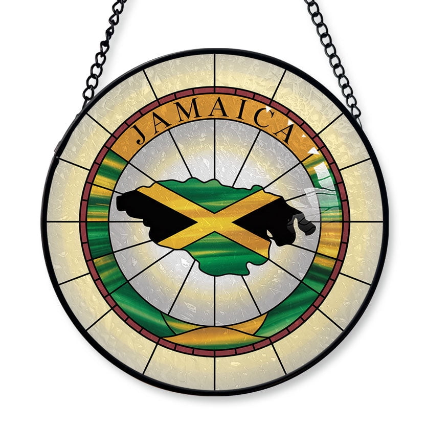 Jamaica Travel Decor Suncatcher Stained Glass Window Hanging, Gift for ...