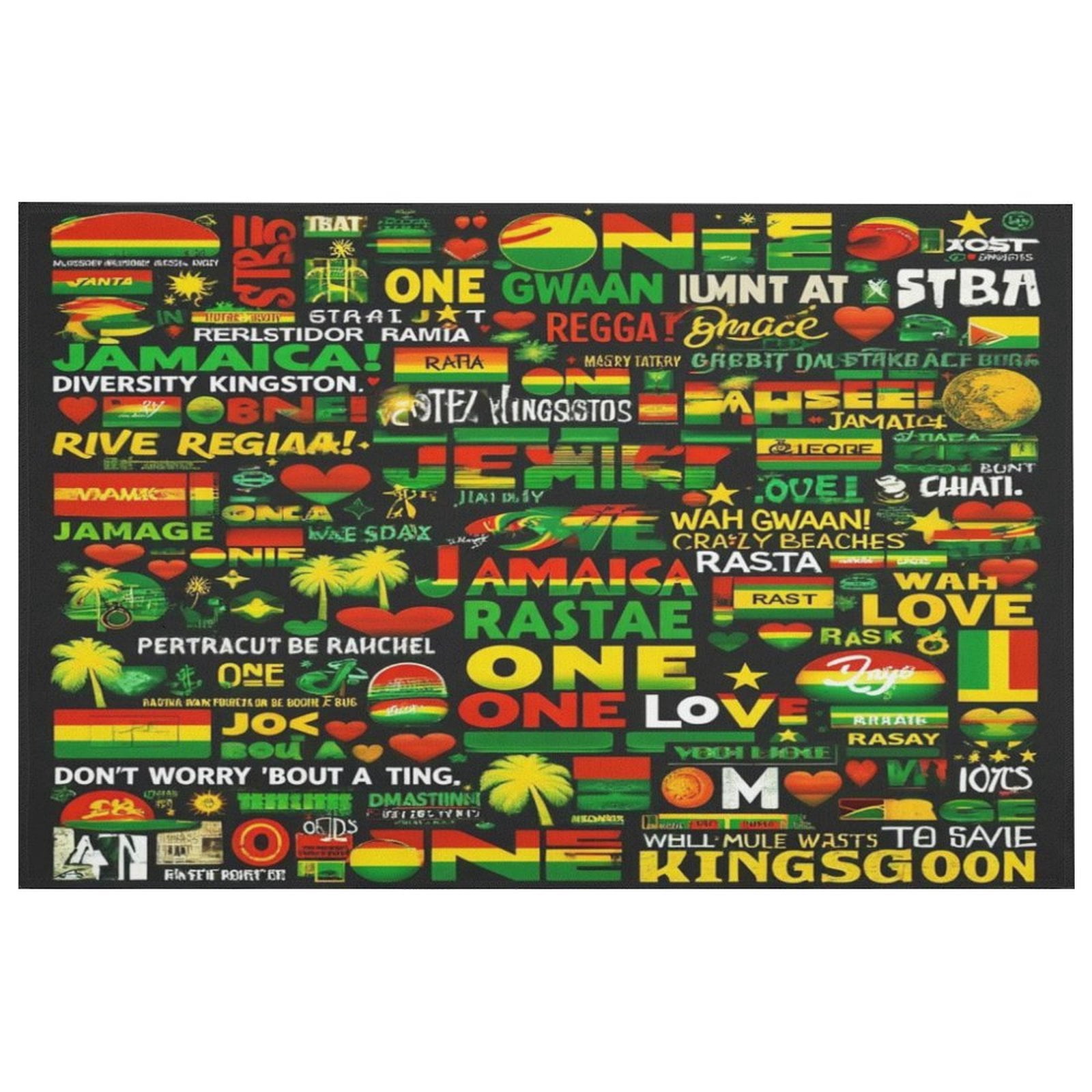 Jamaica's One Love Cultural Model Adult Home Decor Bedroom Living Room ...