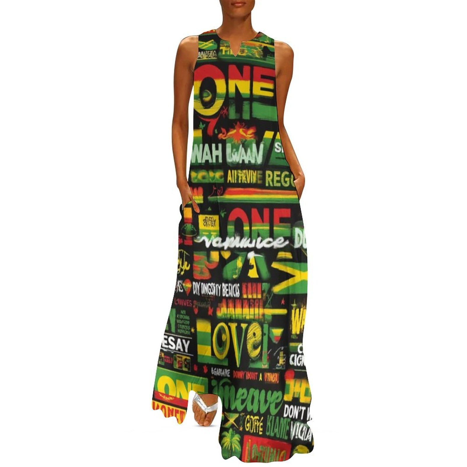 Jamaica's One Love Cultural Model Long Dress dress women summer dress ...