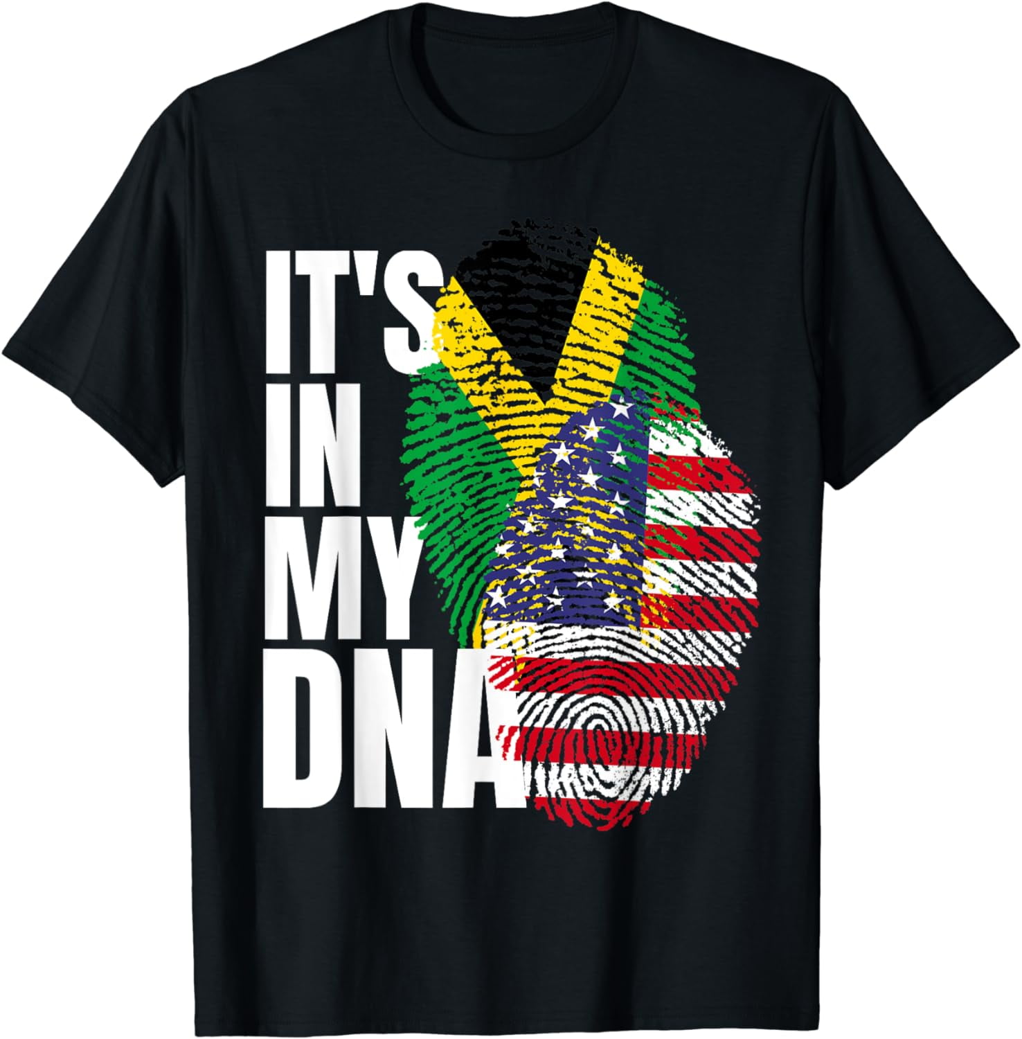 Jamaican And American Mix DNA Heritage Flag T-Shirt - Walmart.com