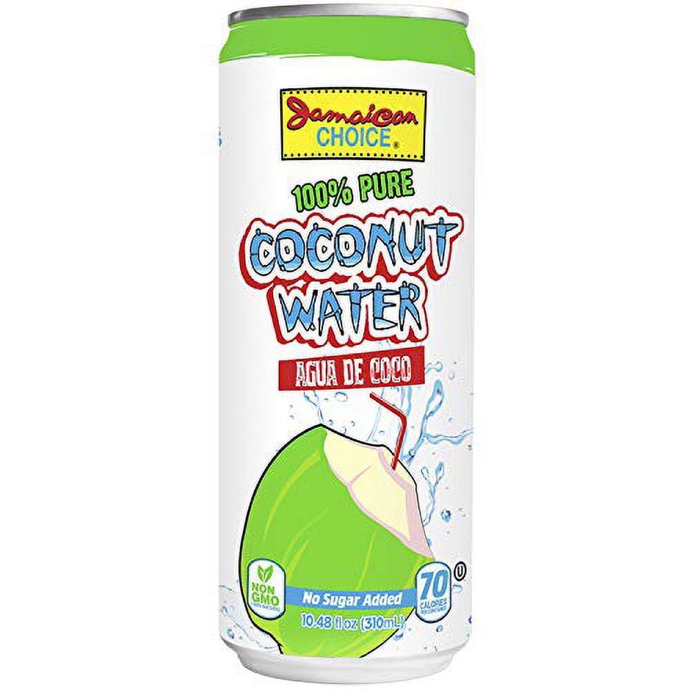 Jamaican Choice 100% Pure Coconut Water, Sugar Free, Kosher | 10.48oz ...