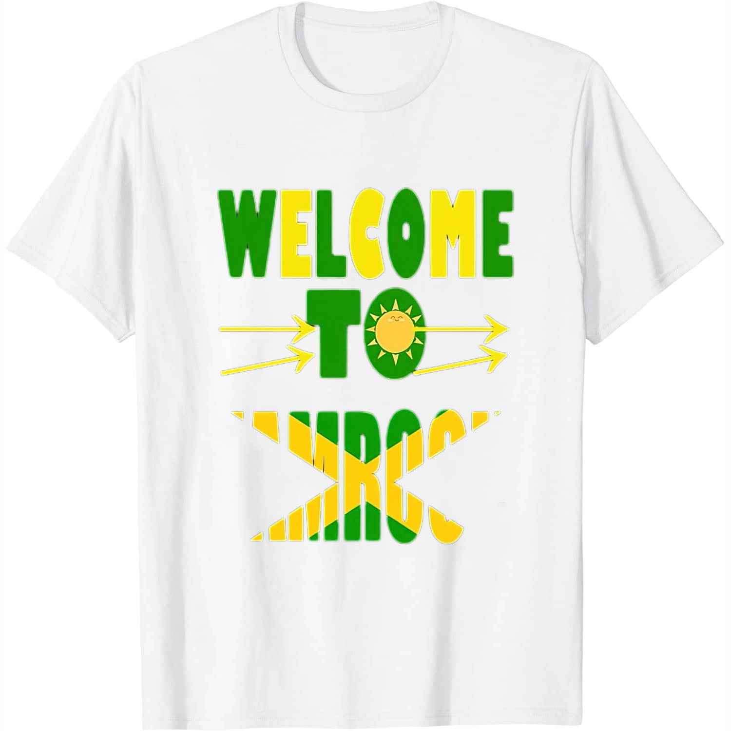 Jamaican Flag In Jamrock, Welcome To Jamrock/Jamaica T Shirt White ...