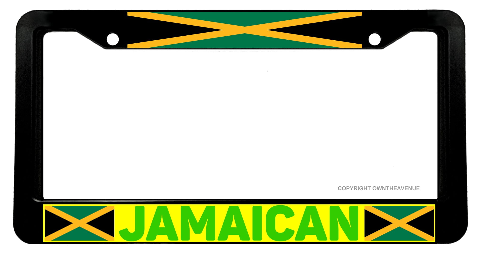 Jamaican Flag Jamaica Yellow V01 Car Truck License Plate Frame ...