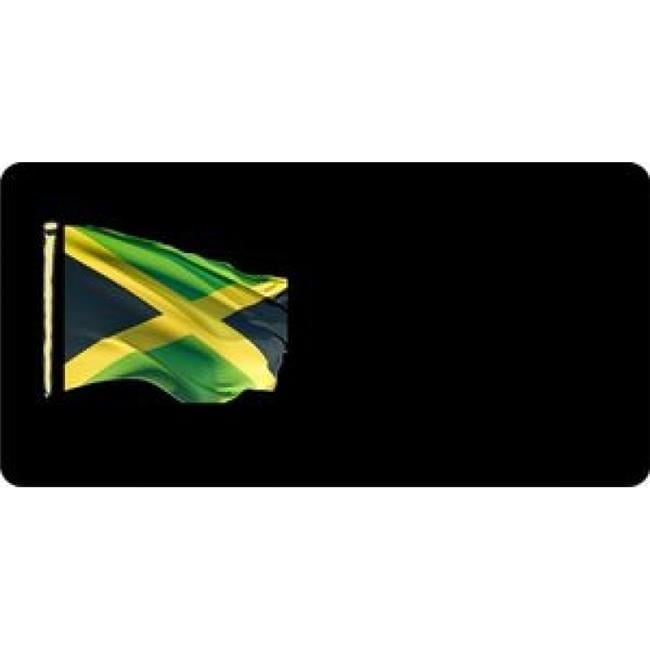 Jamaican Flag Offset License Plate Free Names on Plate - Walmart.com