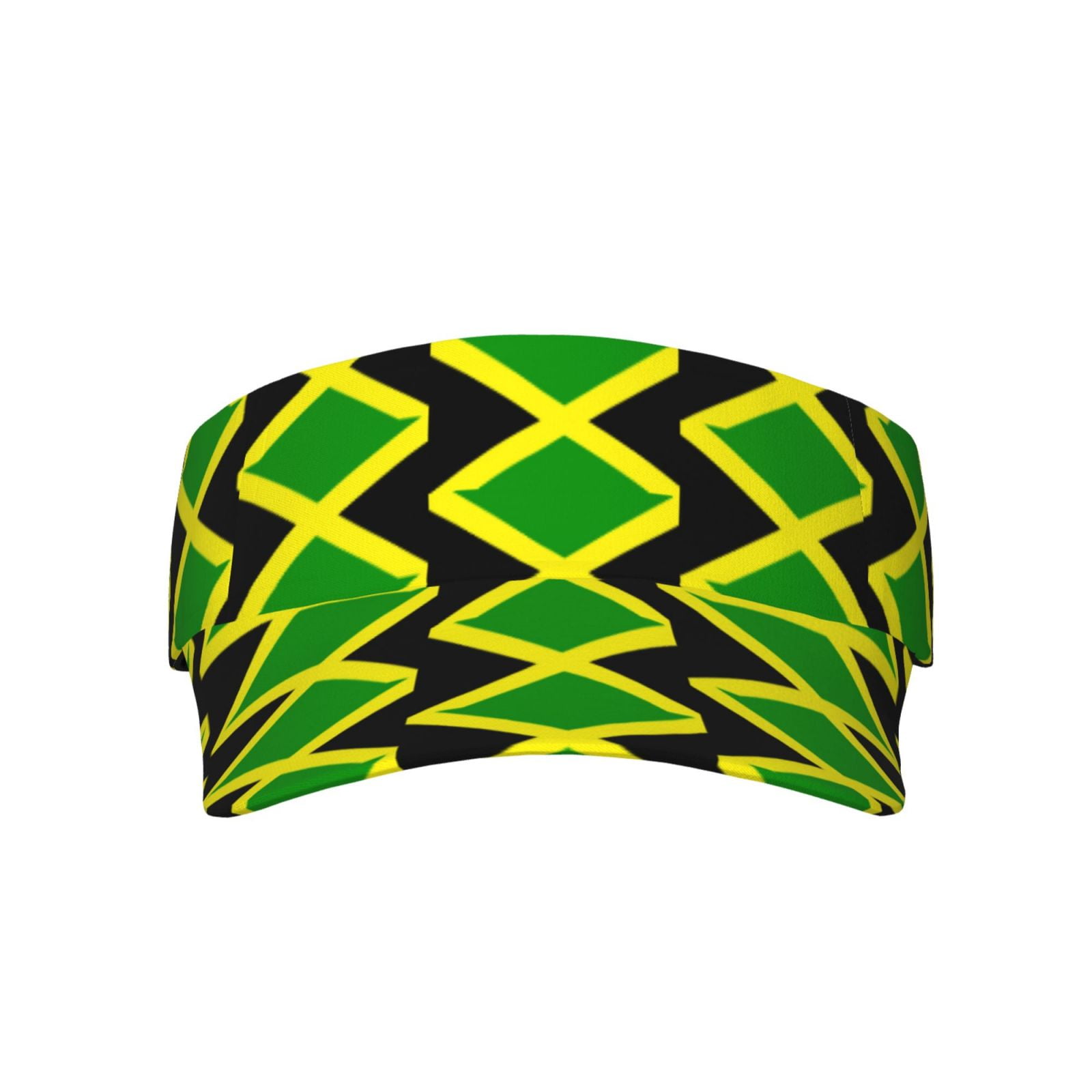 Jamaican Flag Pattern Sports Sun Visor Hats Adjustable Sun Visor Caps ...