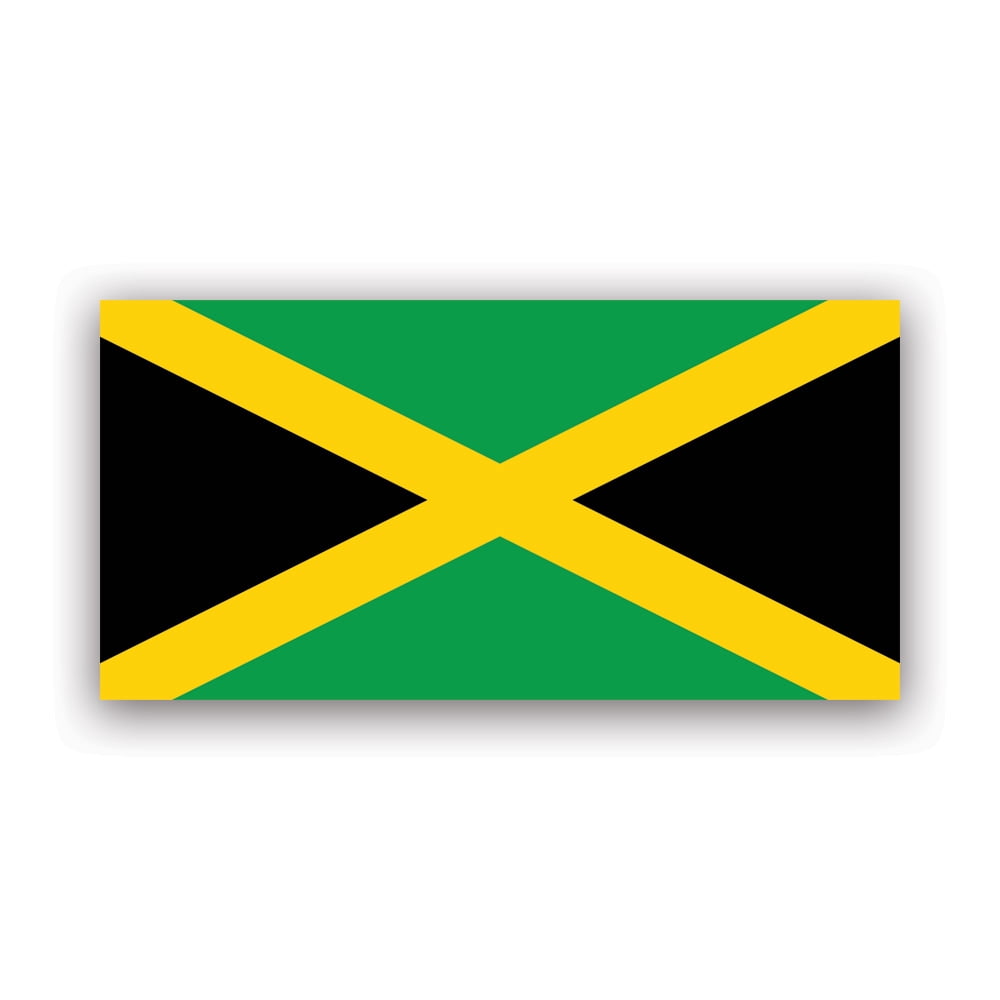 Jamaican Flag Sticker Decal - Self Adhesive Vinyl - Weatherproof - Made ...
