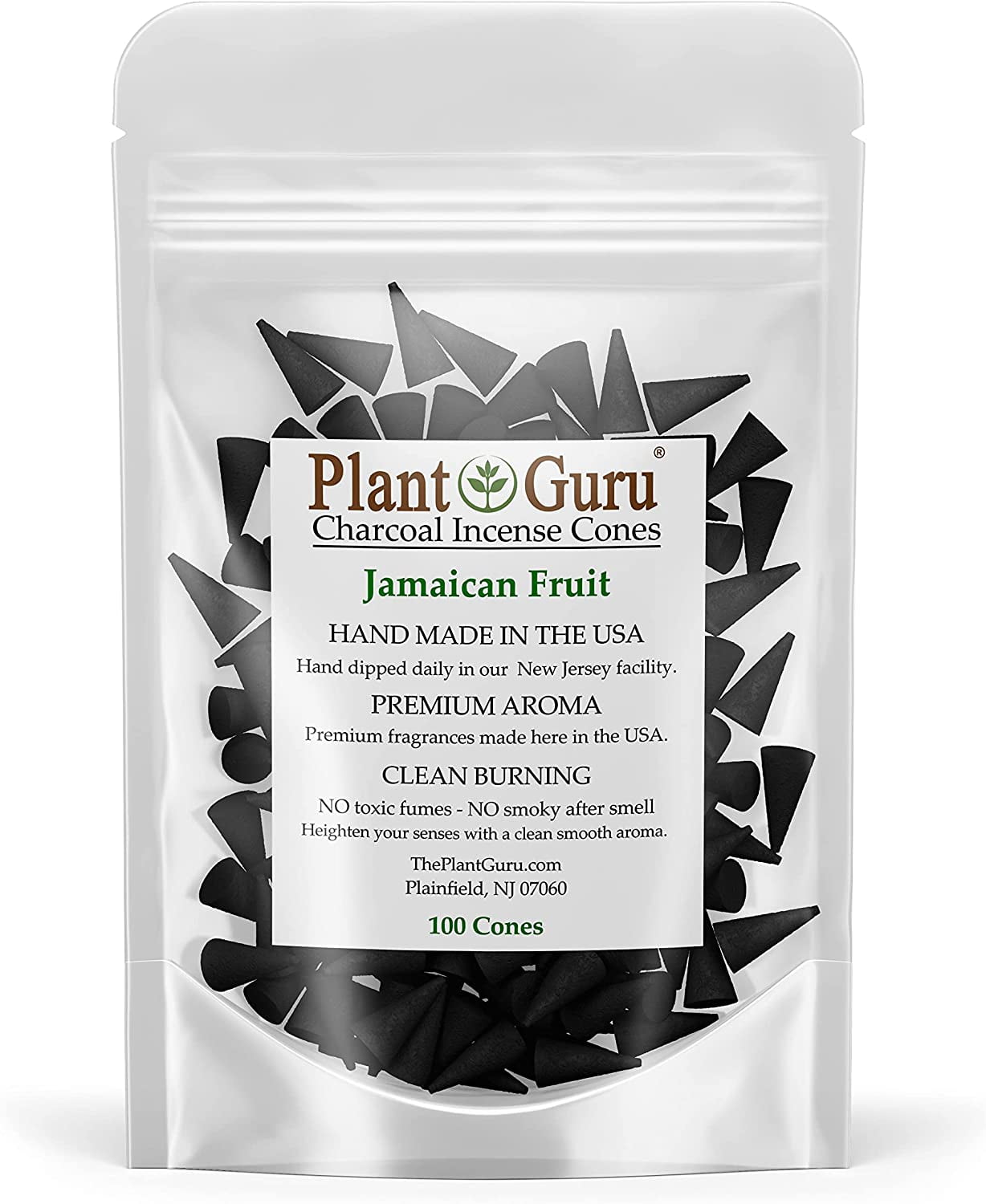 Jamaican Fruit Charcoal Incense Cones 1" TOPFLOW - 100 Pack - Natural ...