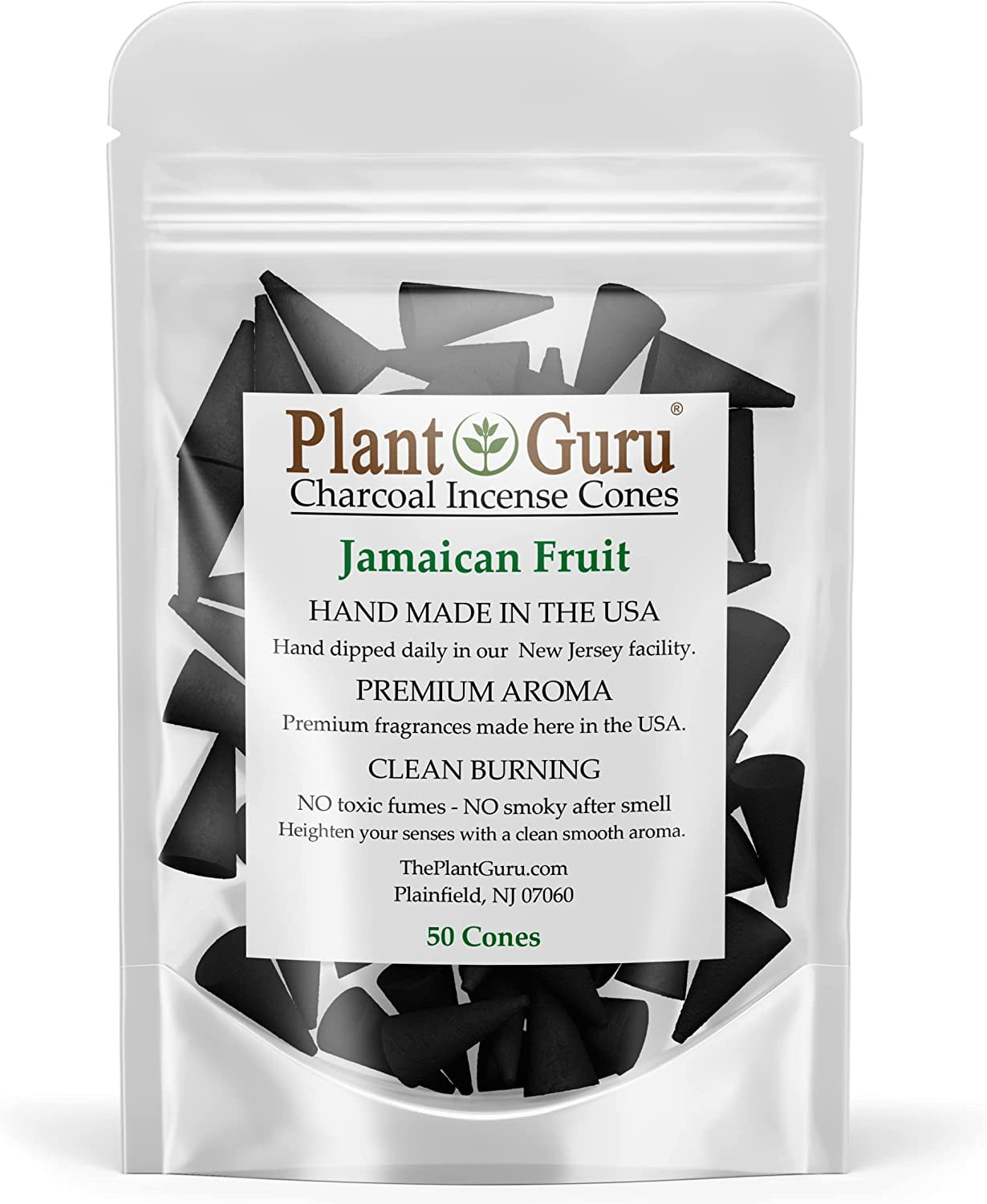Jamaican Fruit Charcoal Incense Cones 1" TOPFLOW - 50 Pack - Natural ...