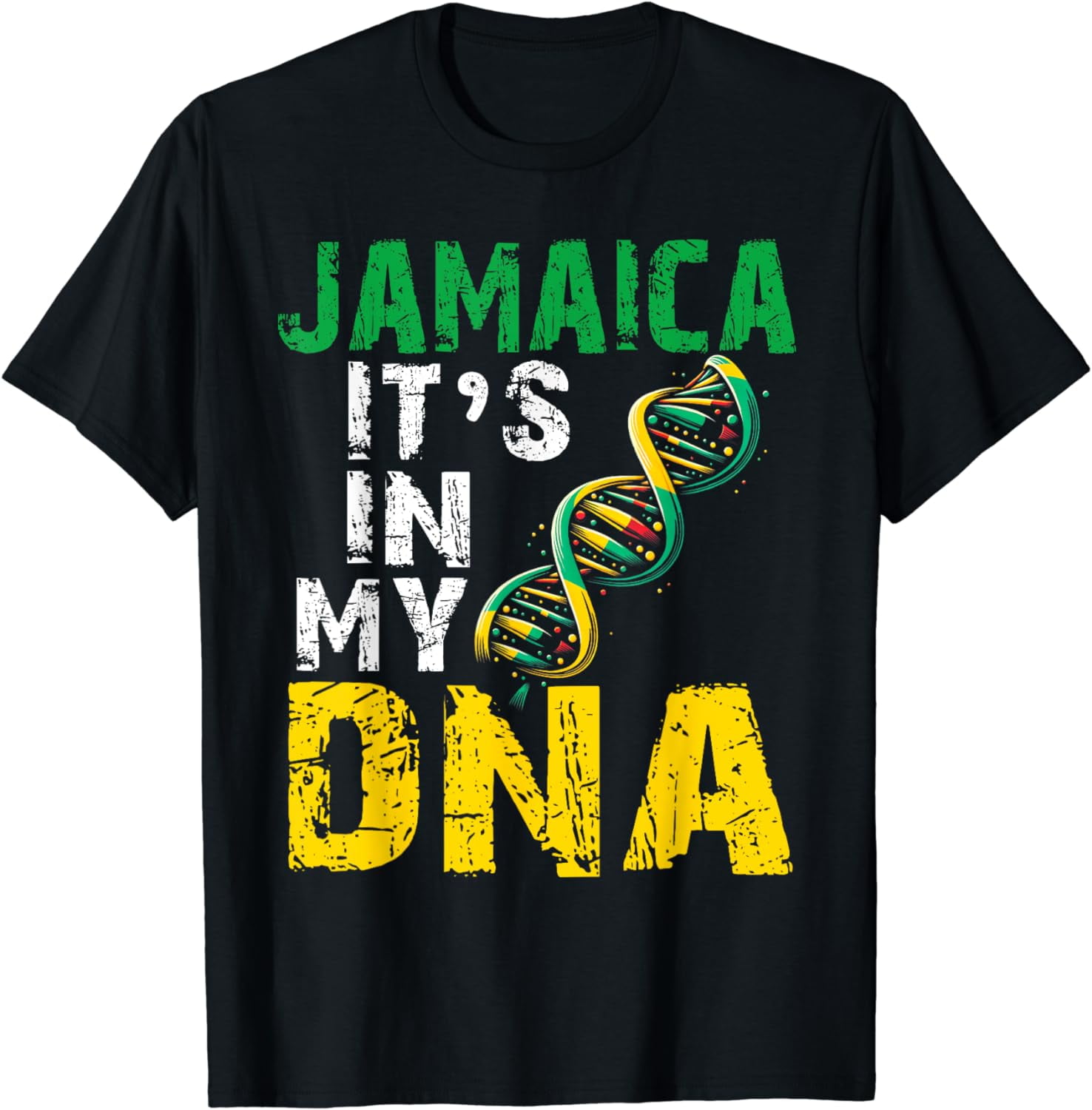 Jamaican Heritage Flag Men Women Kids Jamaica It`s In My DNA T-Shirt ...