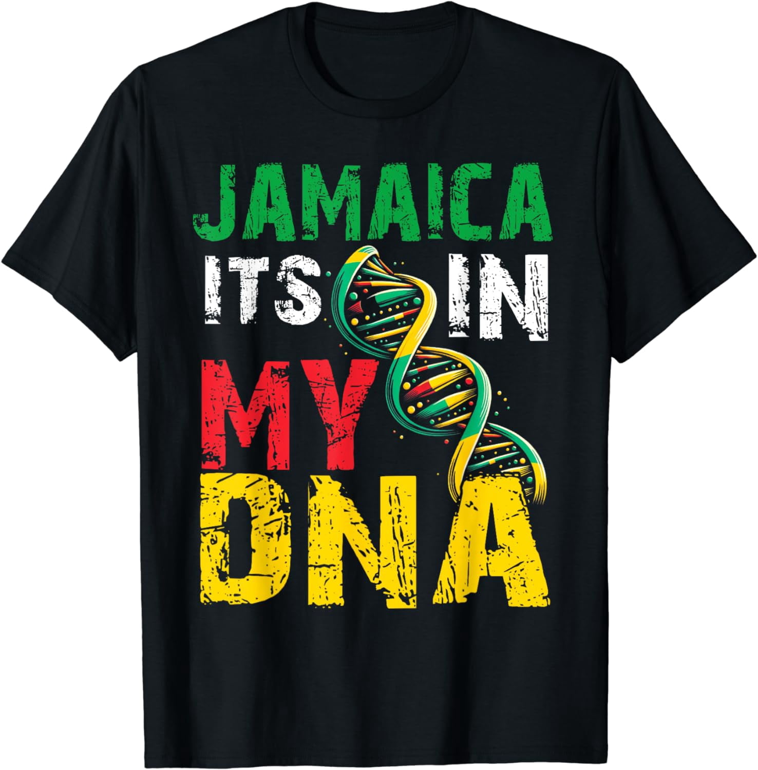 Jamaican Heritage Flag Men Women Kids Jamaica It`s In My DNA T-Shirt ...