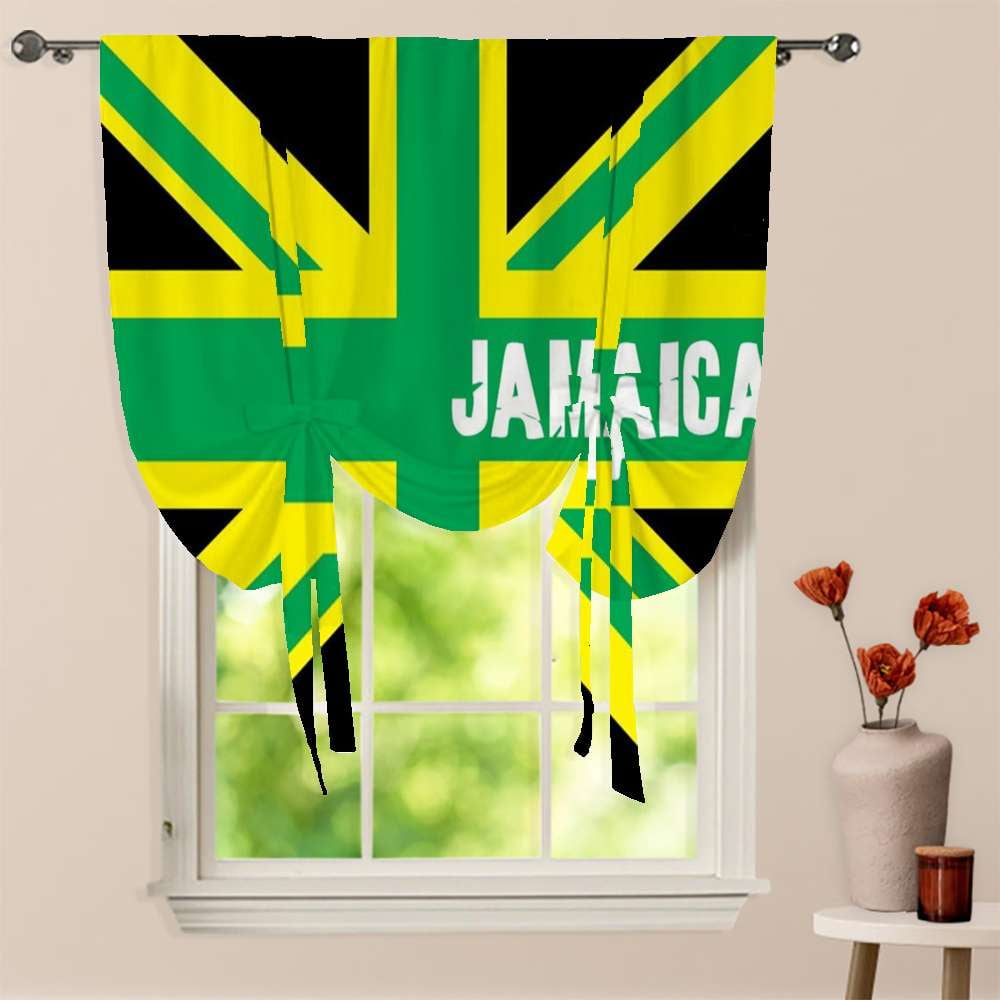 Jamaican, Jamaica Window Curtain for Living Room Roman Curtain Kitchen ...