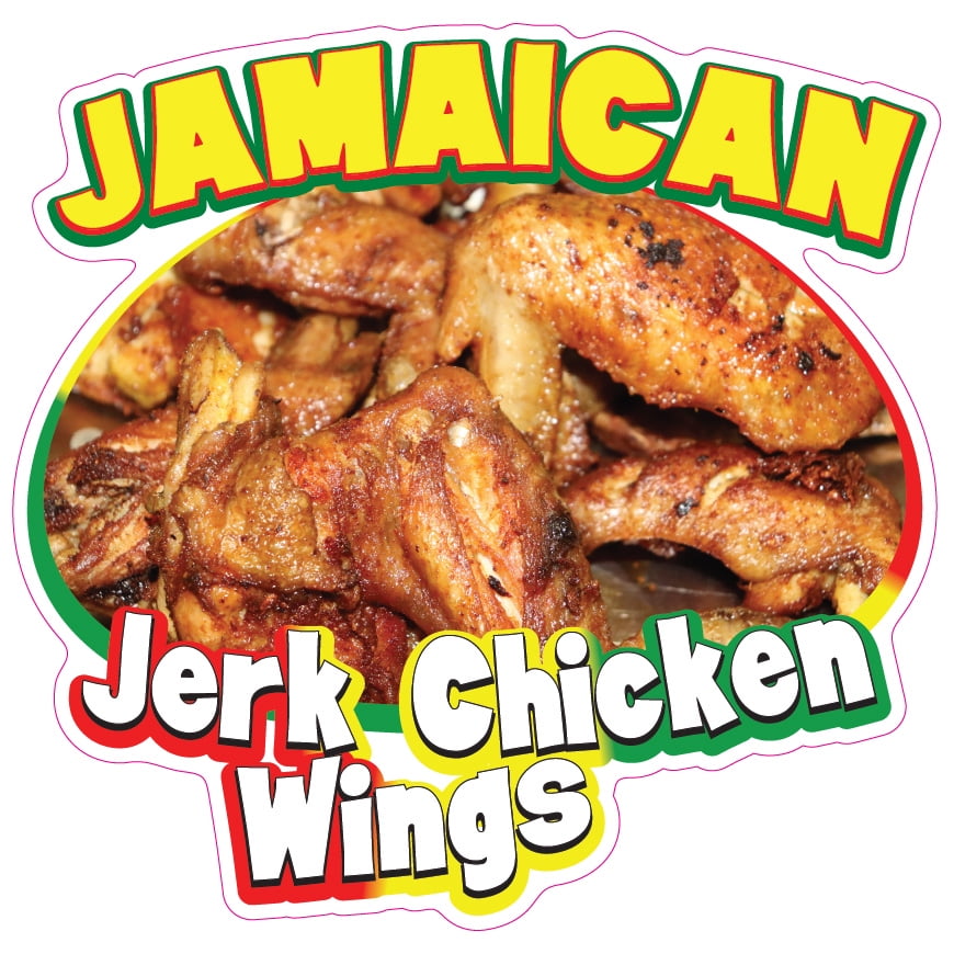 Jamaican Jerk Chicken Wings 16" Decal Concession Stand Food Truck ...