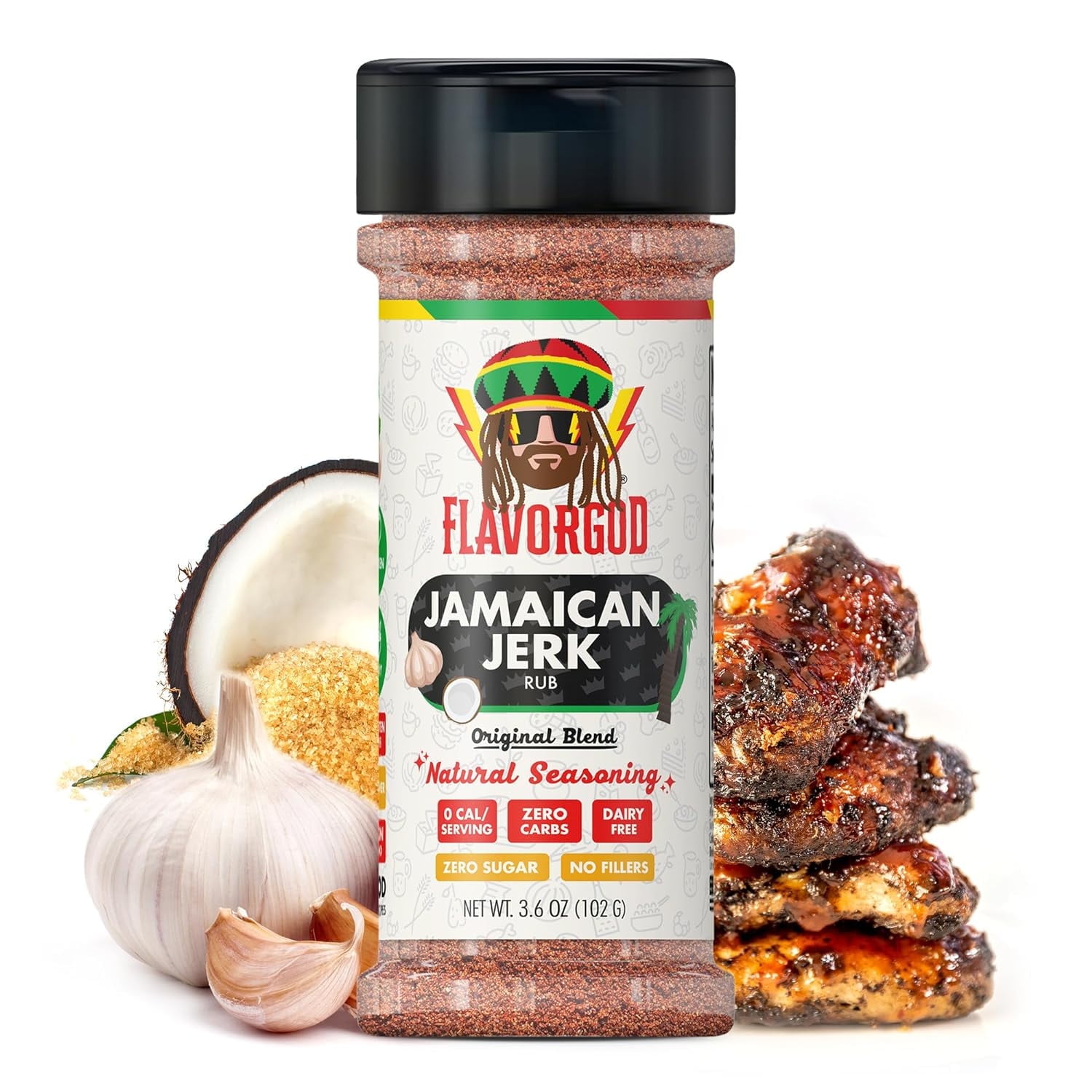 Jamaican Jerk Rub Mix by Flavor God - Premium All Natural & Healthy ...