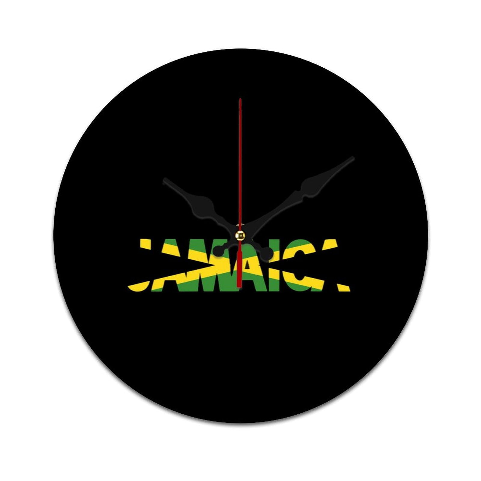 Jamaican Logo Gaming Anti Wall Clock Modern Design Clocks Wall Hanging ...