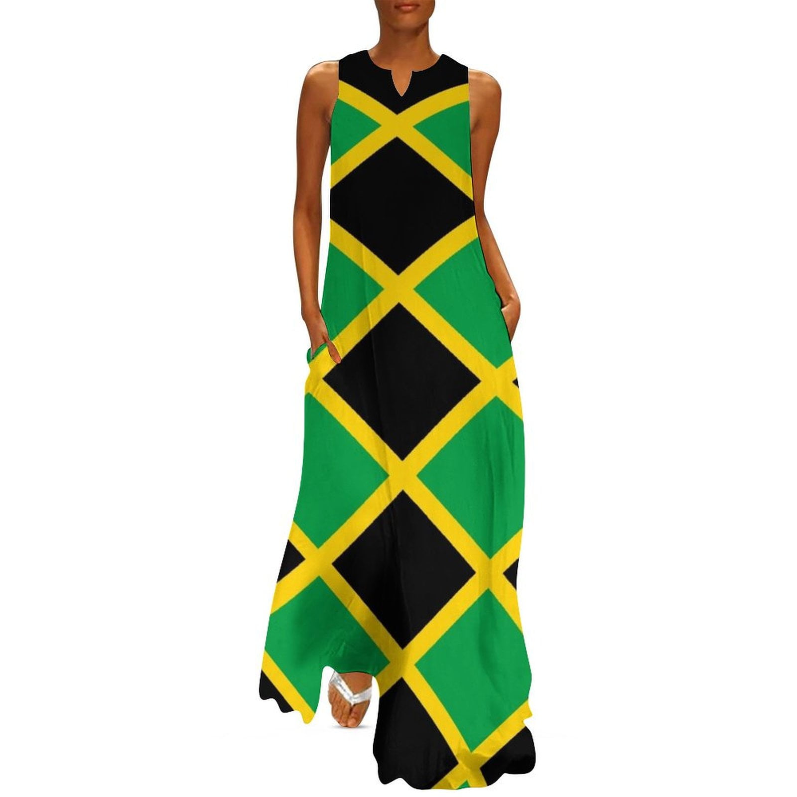 Jamaican National Flag Long Dress Aesthetic clothing long dresses for ...