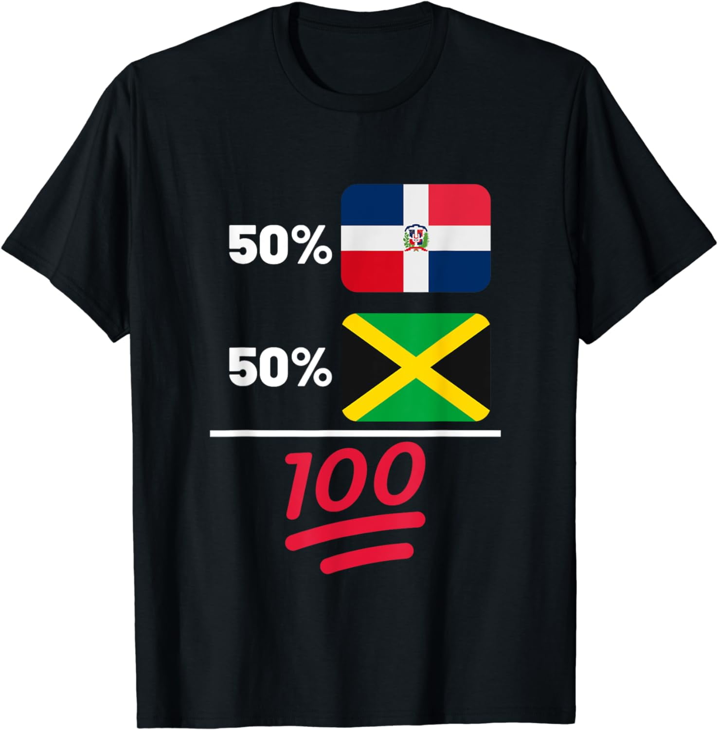 Jamaican Plus Dominican Mix Flag Heritage T-Shirt - Walmart.com