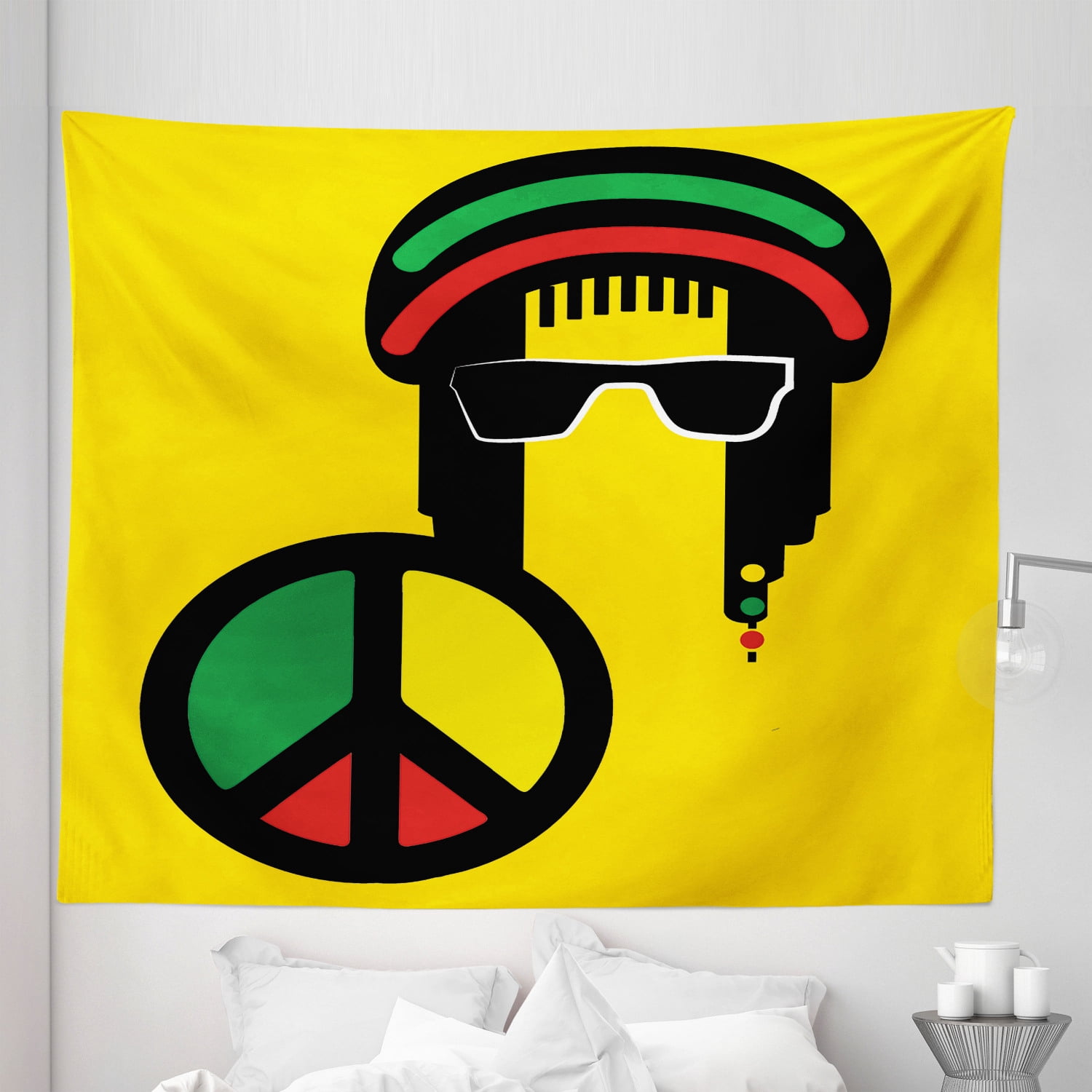Jamaican Tapestry, Reggae Culture Theme Composition Peace Colorful ...