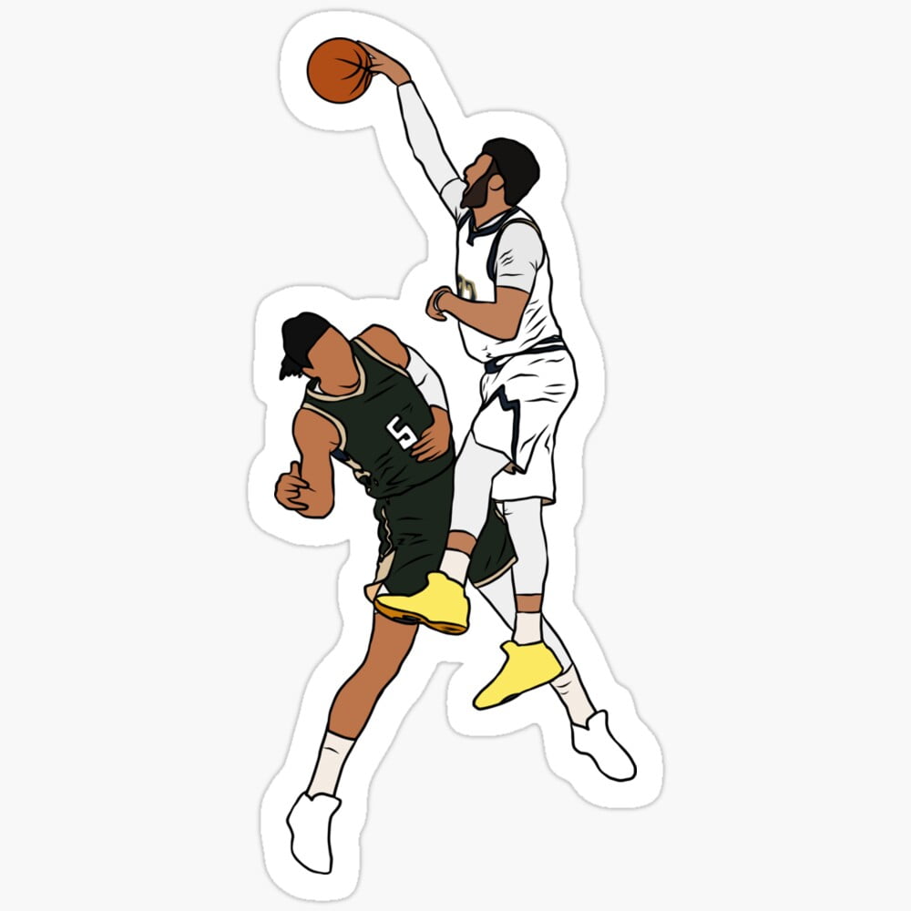 Jamal Murray Dunks Over Dj Wilson Sticker Phone Decal Water Bottle ...
