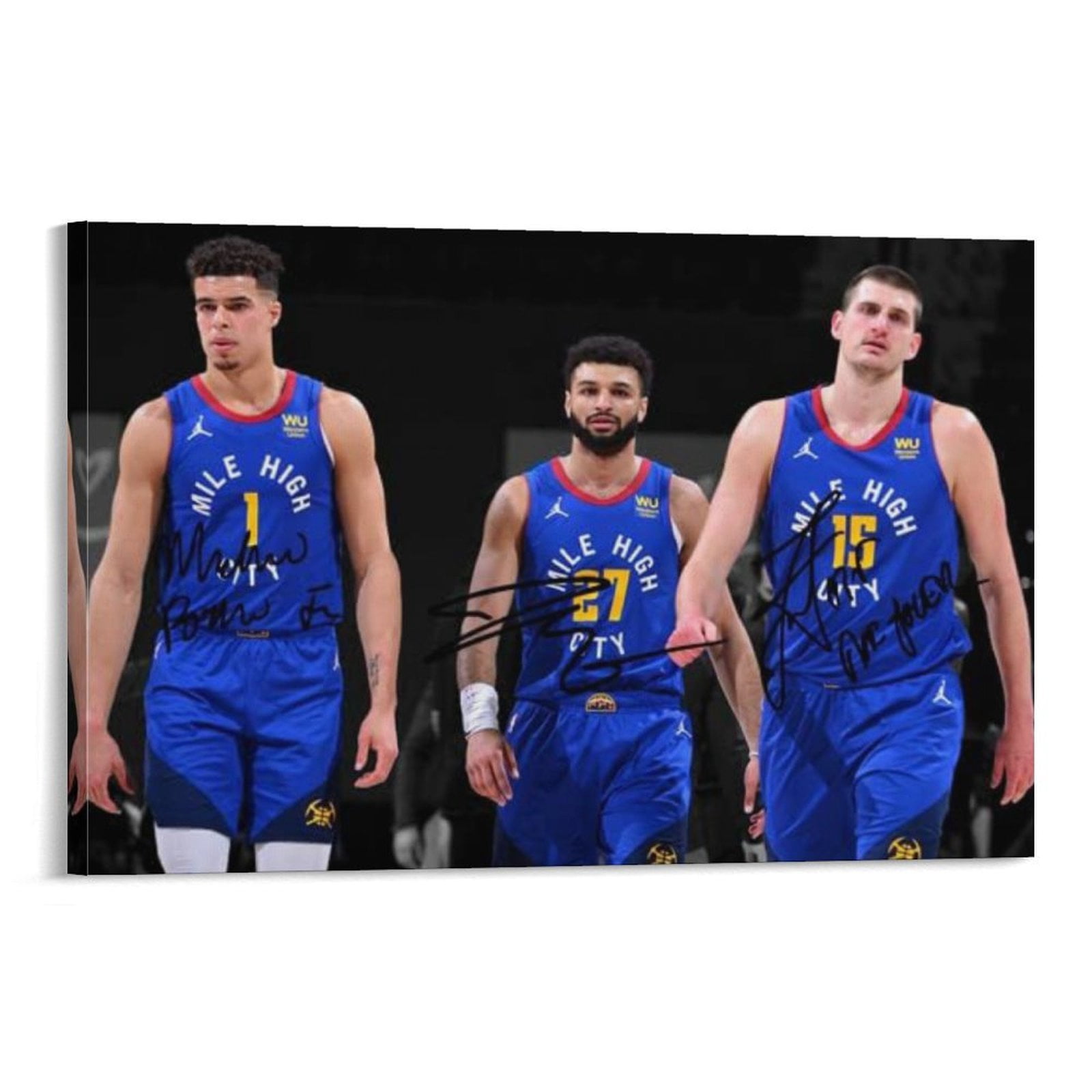 Jamal Murray Nikola Jokic Michael Porter Jr Poster Picture Print Canvas ...