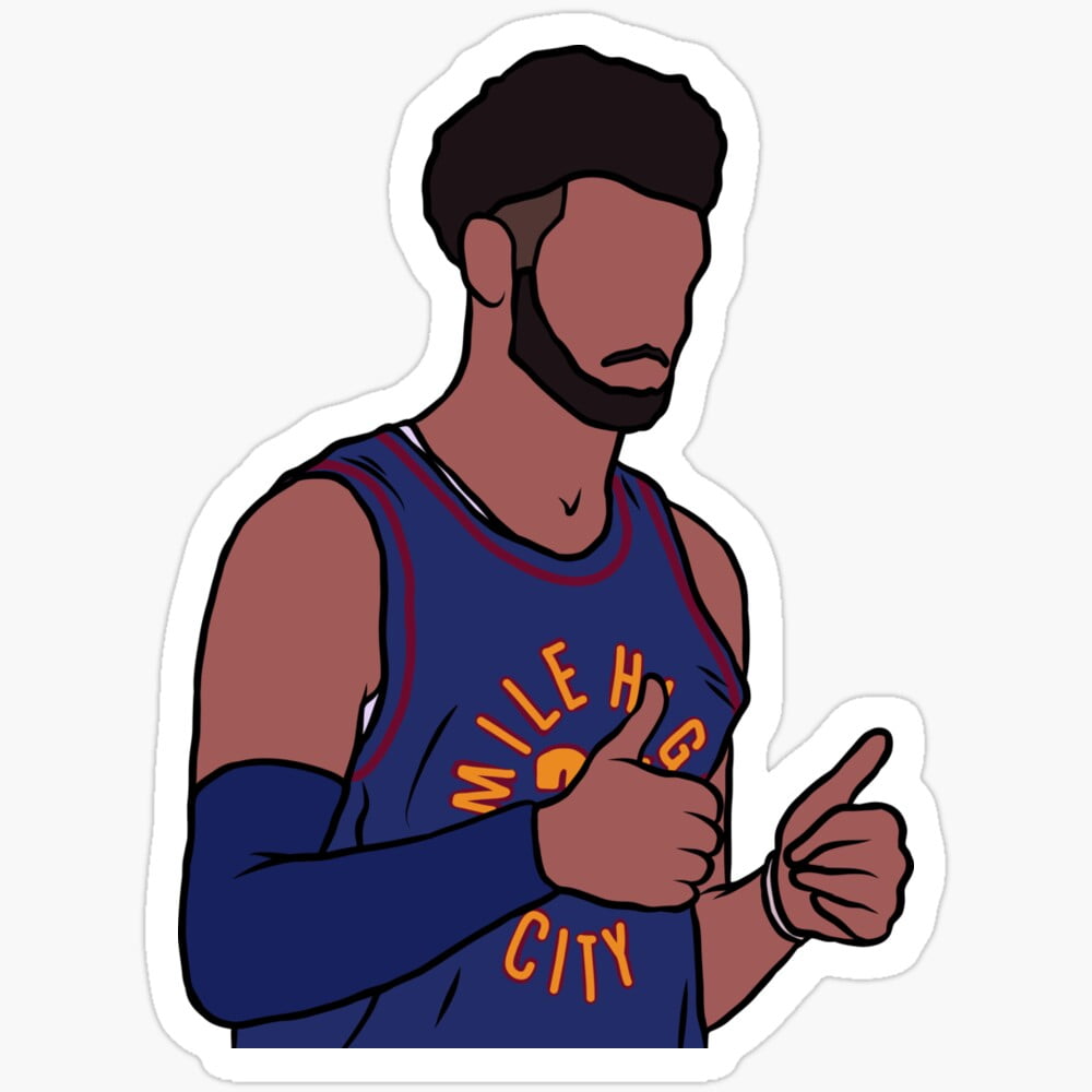 Jamal Murray Thumbs Up Sticker Phone Decal Water Bottle Stickers Car Decals, Laptop Sticker ...