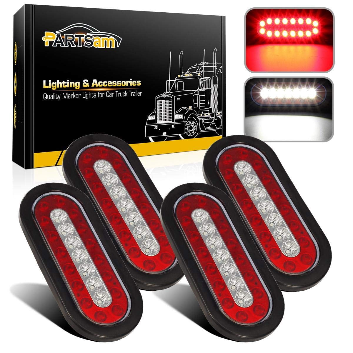 Jamarco 4" Round Led RRF12 Tail Lights, 16Pcs 4 Inch Round Led Trailer ...